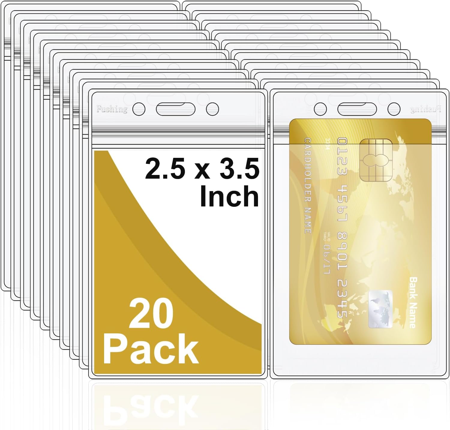 Amazon.com: Fushing 20 soportes para tarjetas de identificación ...