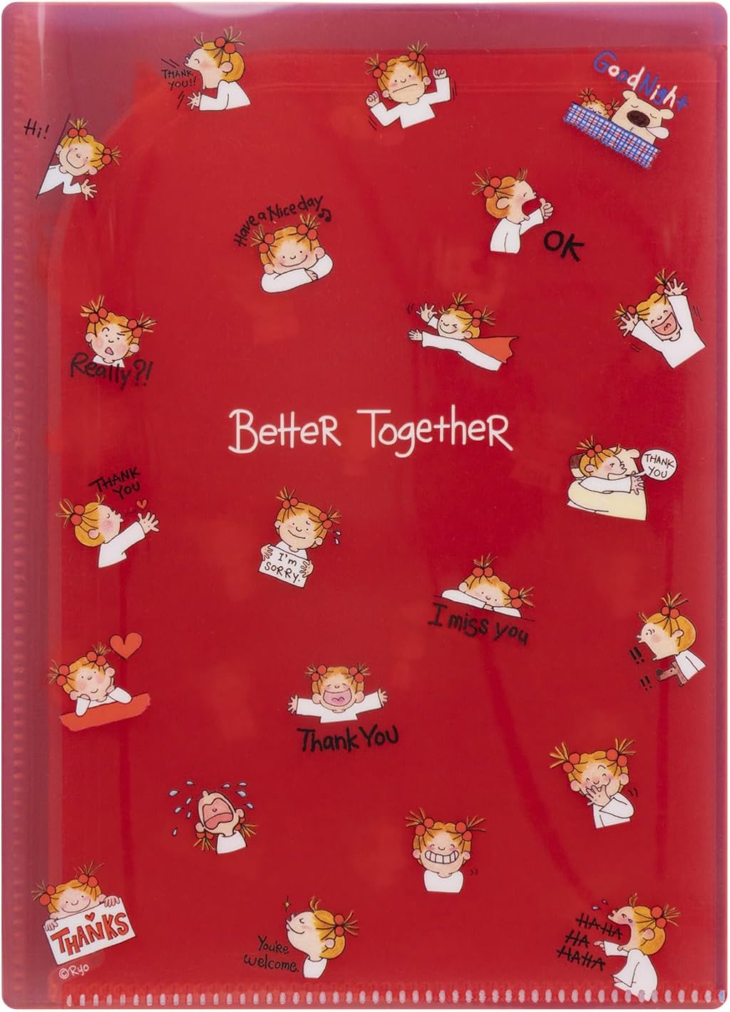 Amazon | ココちゃん グリーティングライフ 6ポケット クリアホルダー ファイル 見開き A5サイズ トーキングココ RYZ-1026 | クリアホルダー | 文房具・オフィス用品