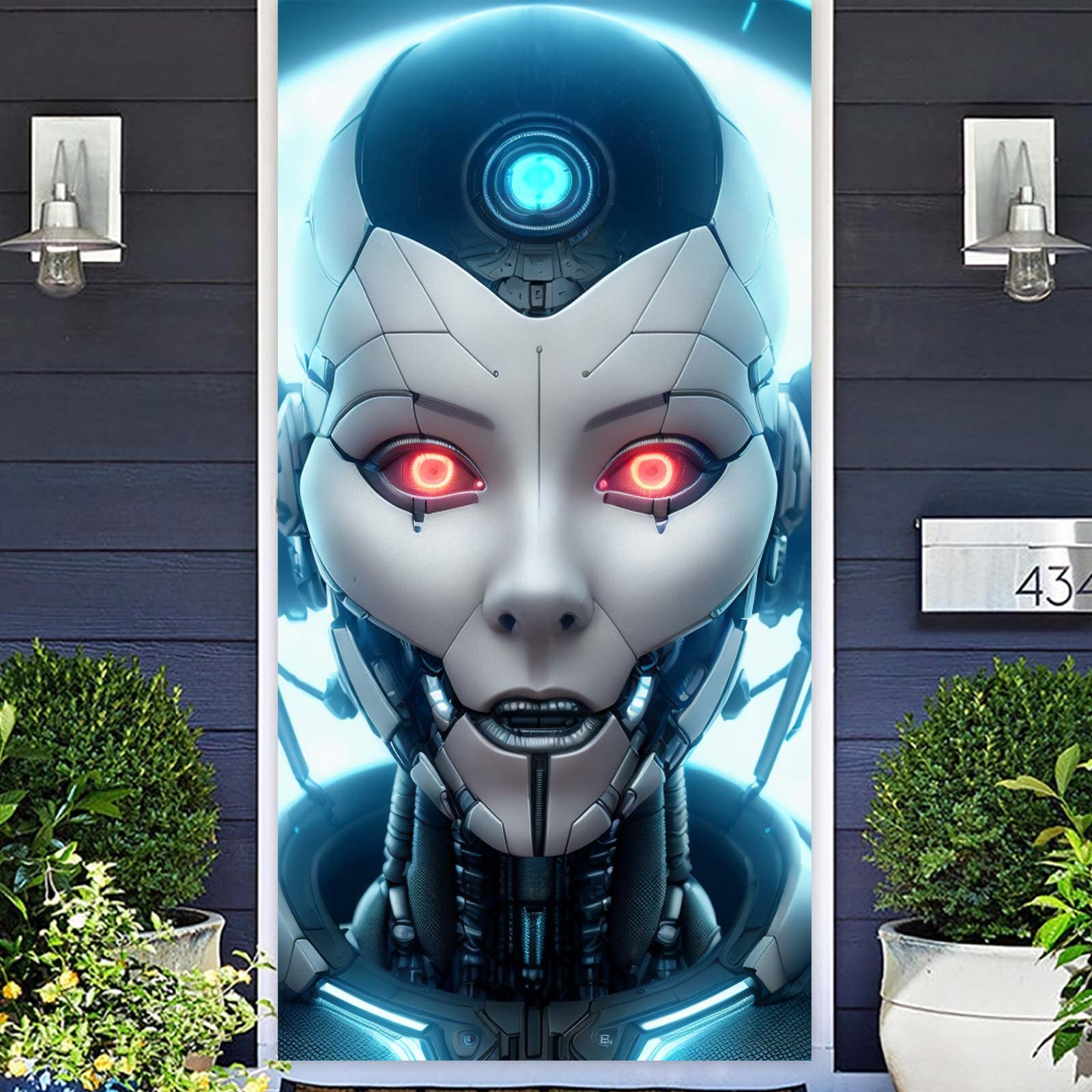 Amazon.com: Scientific Robot Artificial Intelligence Banner Backdrop AI ...