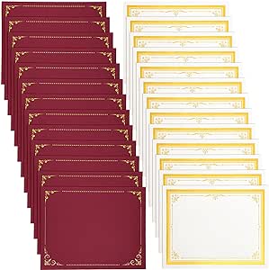 Certificate Paper 25 Packs Certificate Holders, Black Certificate ...