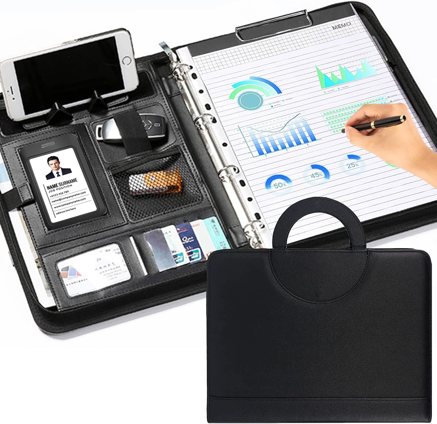 Carpeta Portfolio Profesional, Carpeta Portafolio con Cremallera ...