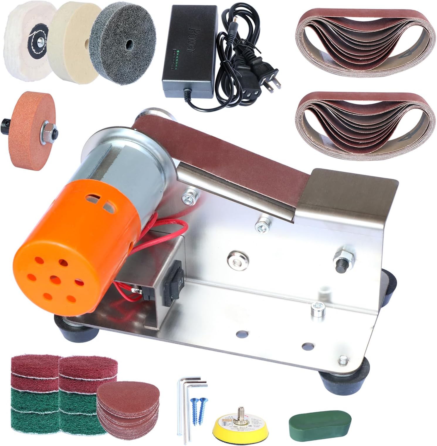 Hiqalty Mini Belt Sander - 15 Degree Knife Sharpener Electric Bench ...