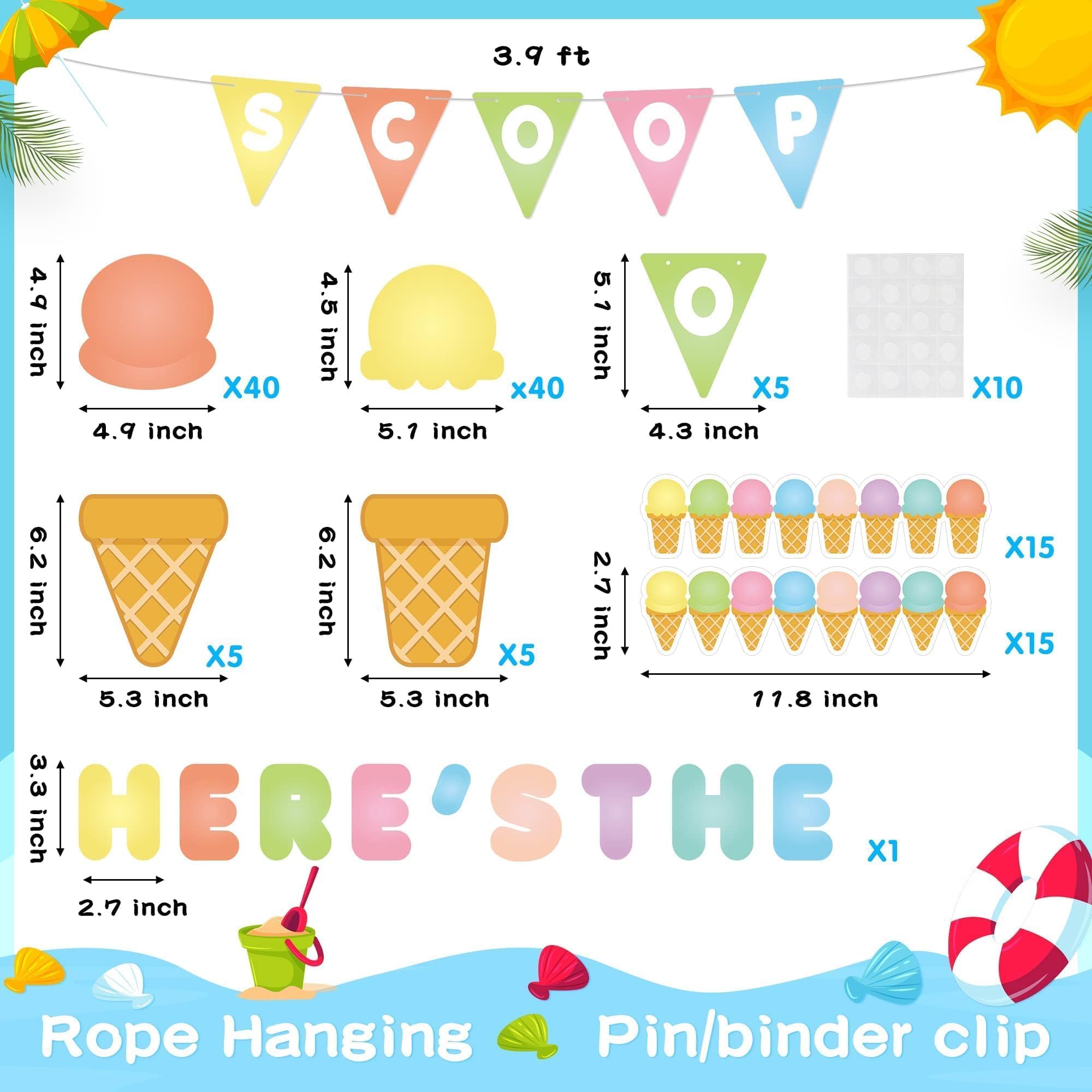 Snapklik.com : Summer Ice Cream Bulletin Board Cutouts Classroom ...