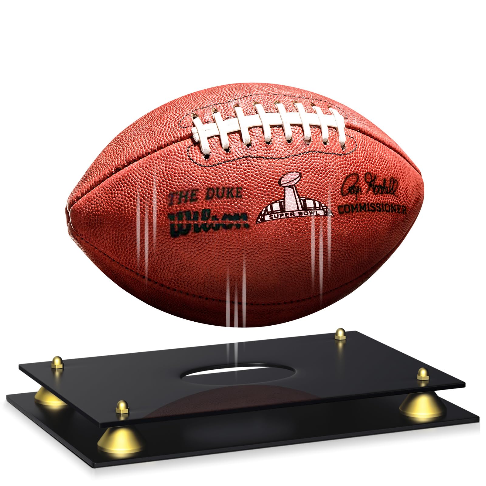 Snapklik.com : Acrylic Football Display Case - Clear Double Tier Black ...