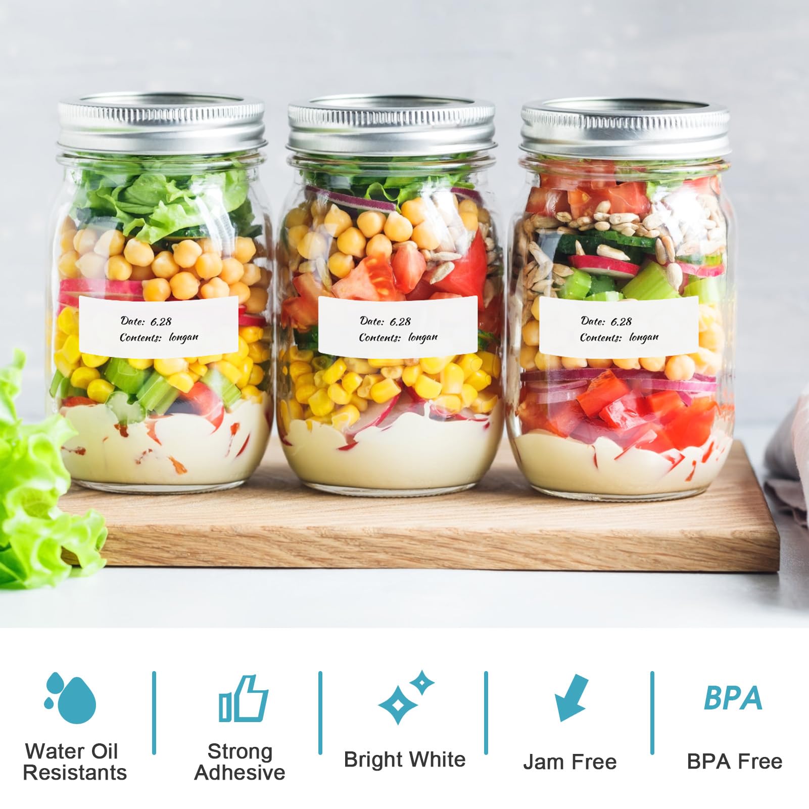 Snapklik.com : 500 Removable Freezer Labels 1x3 Inch, Waterproof Oil ...