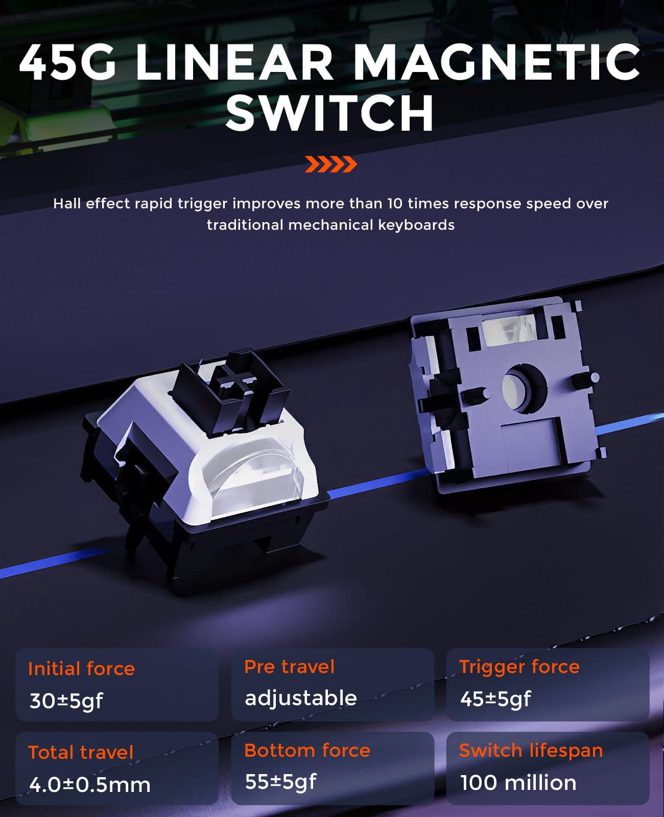 Snapklik.com : DAREU EK75RT Rapid Trigger Wired Gaming Keyboard, Hall Effect Magnetic Switch ...