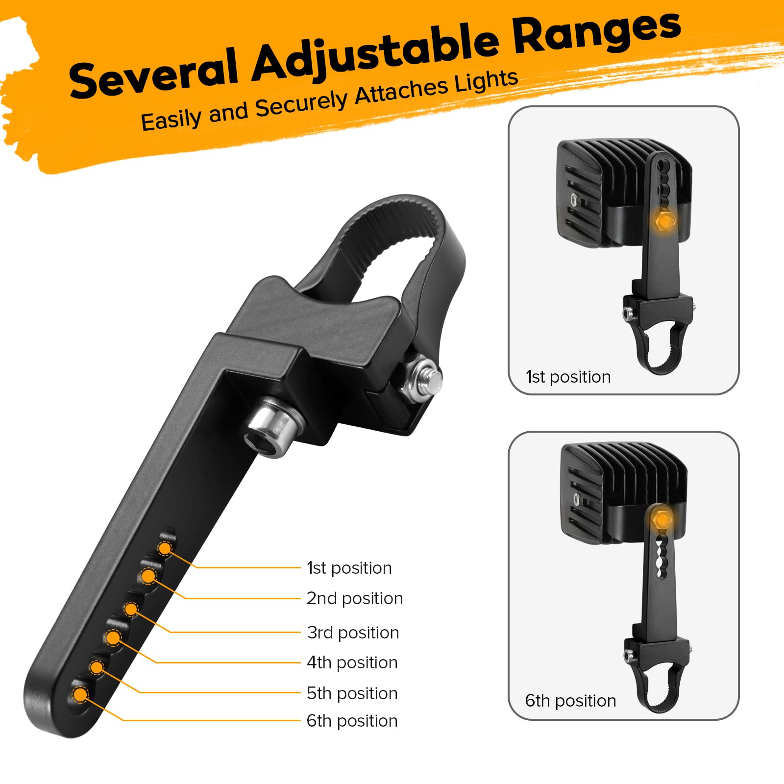 Snapklik.com : Light Bar Mounts For UTV 1 Inch Tube Clamp Mounting ...