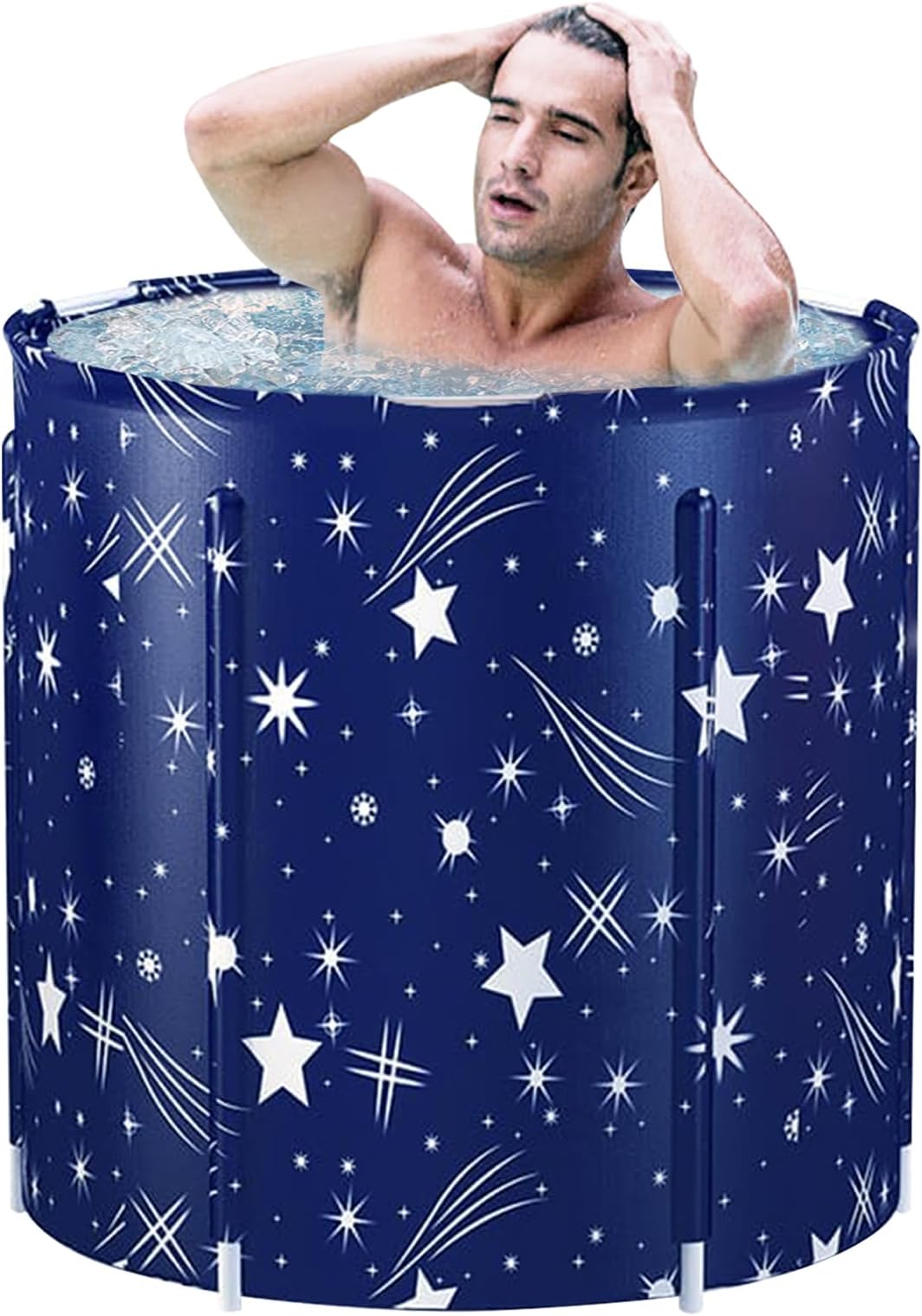 40" Portable Foldable Bathtub, Soaking Bathing Tub for Adults, Separate ...