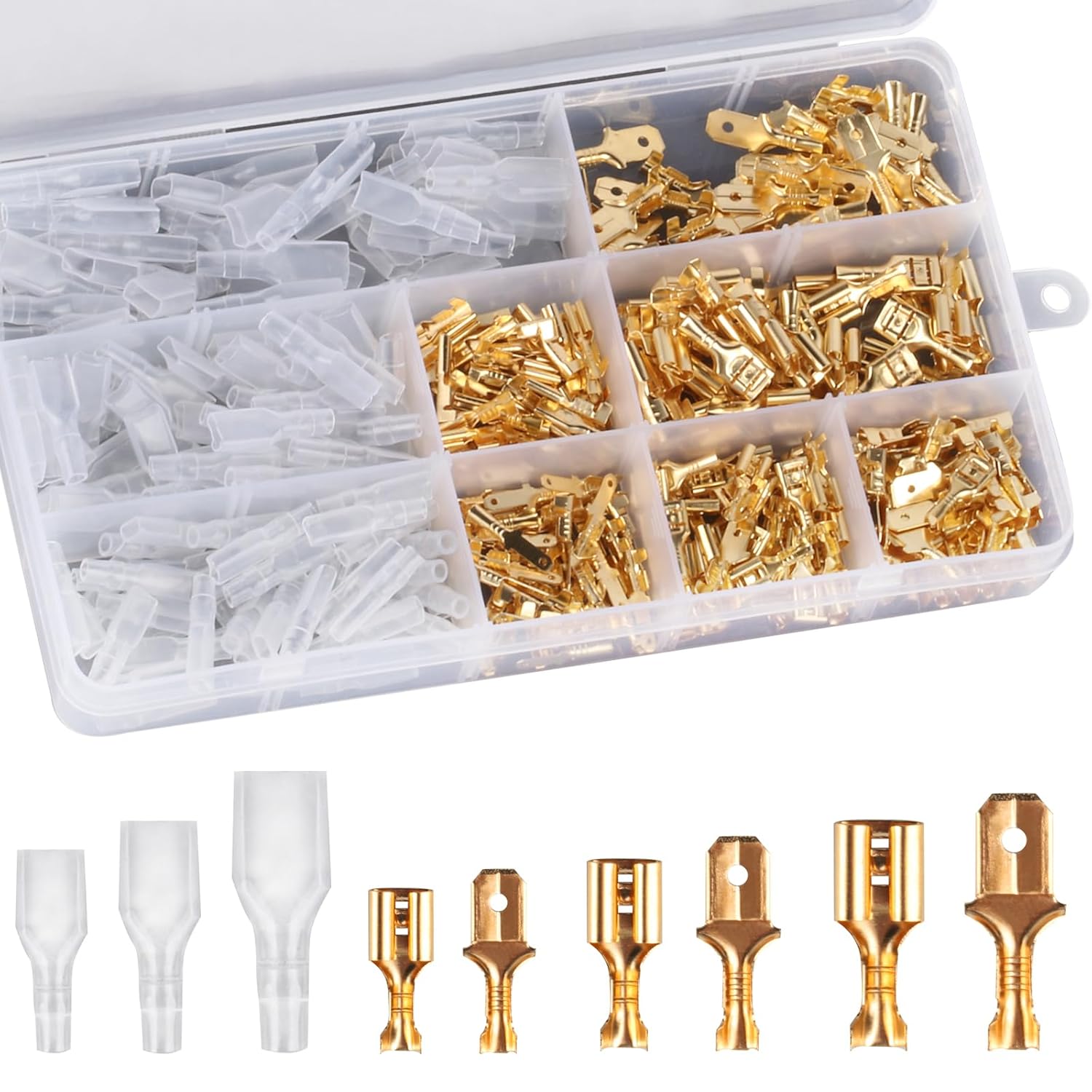 360 Pcs Male and Female Spade Connectors, 2.8/4.8/6.3mm Quick Splice ...