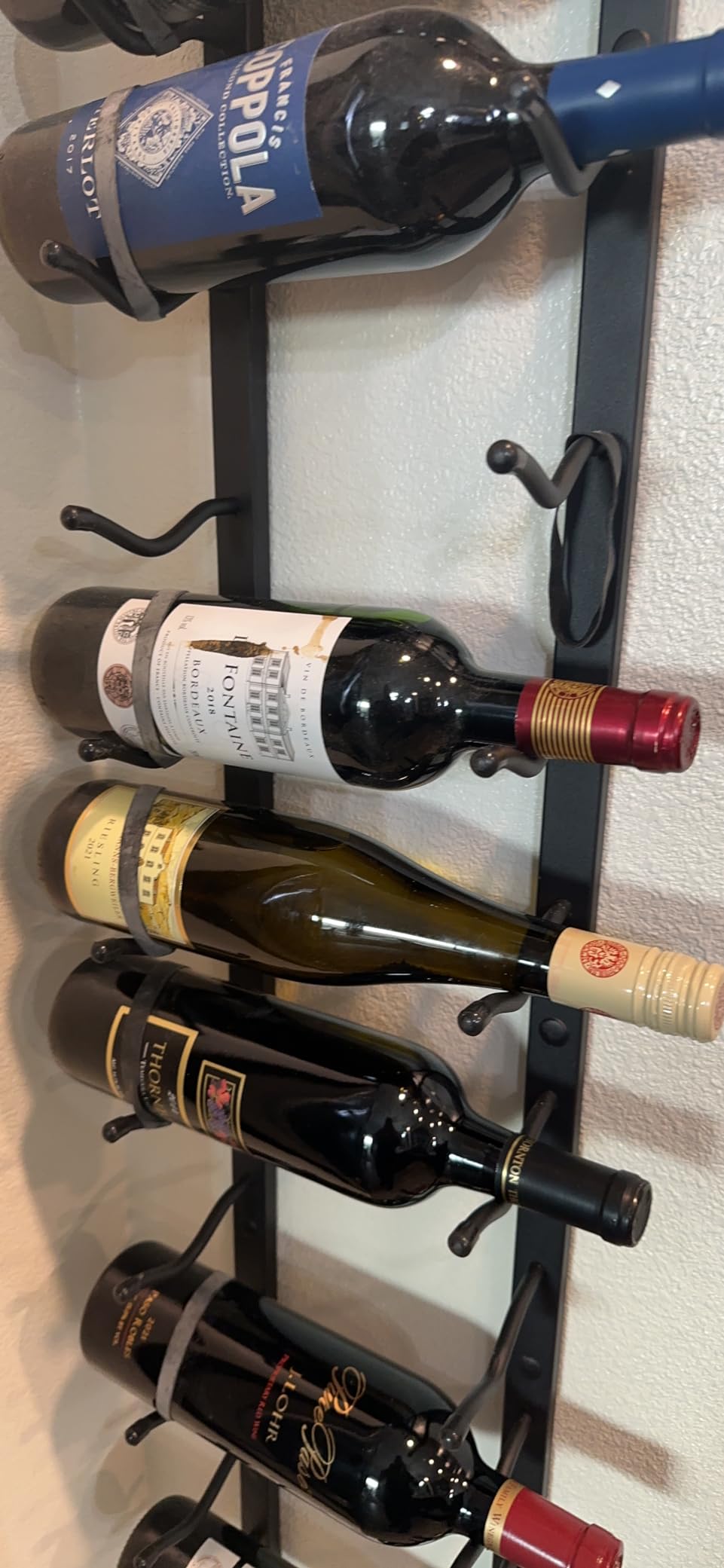 Amazon.com: Wine Rack Wall Mounted, Black 12 Bottle Wall Wine Rack ...