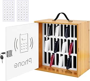 Amazon.com: HZE Wooden Cell Phone Holder Classroom, 31 Slots Cell Phone ...