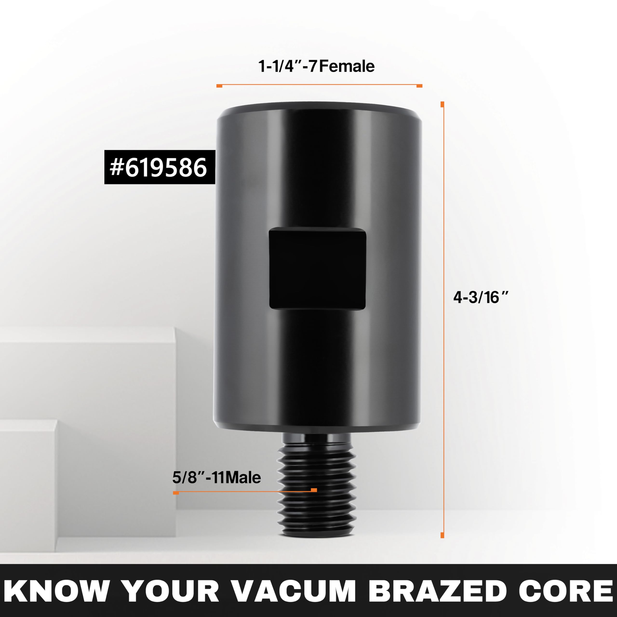 Snapklik.com : 619586 Hardened Steel Core Drill Adapter Convertor 1-1/4 ...