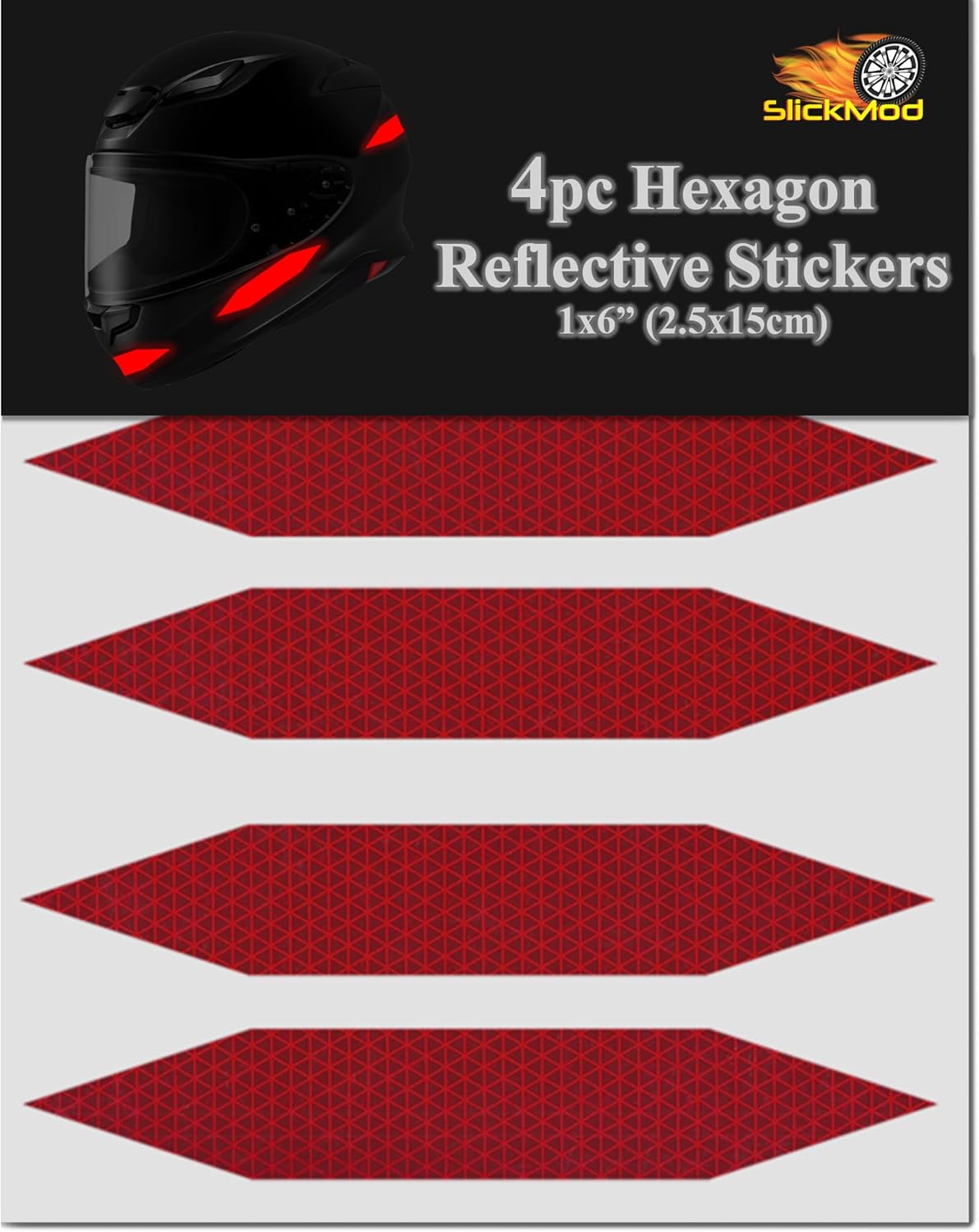 Amazon.com - SlickMod - Reflective Hexagon Decal Sticker Stripes for ...