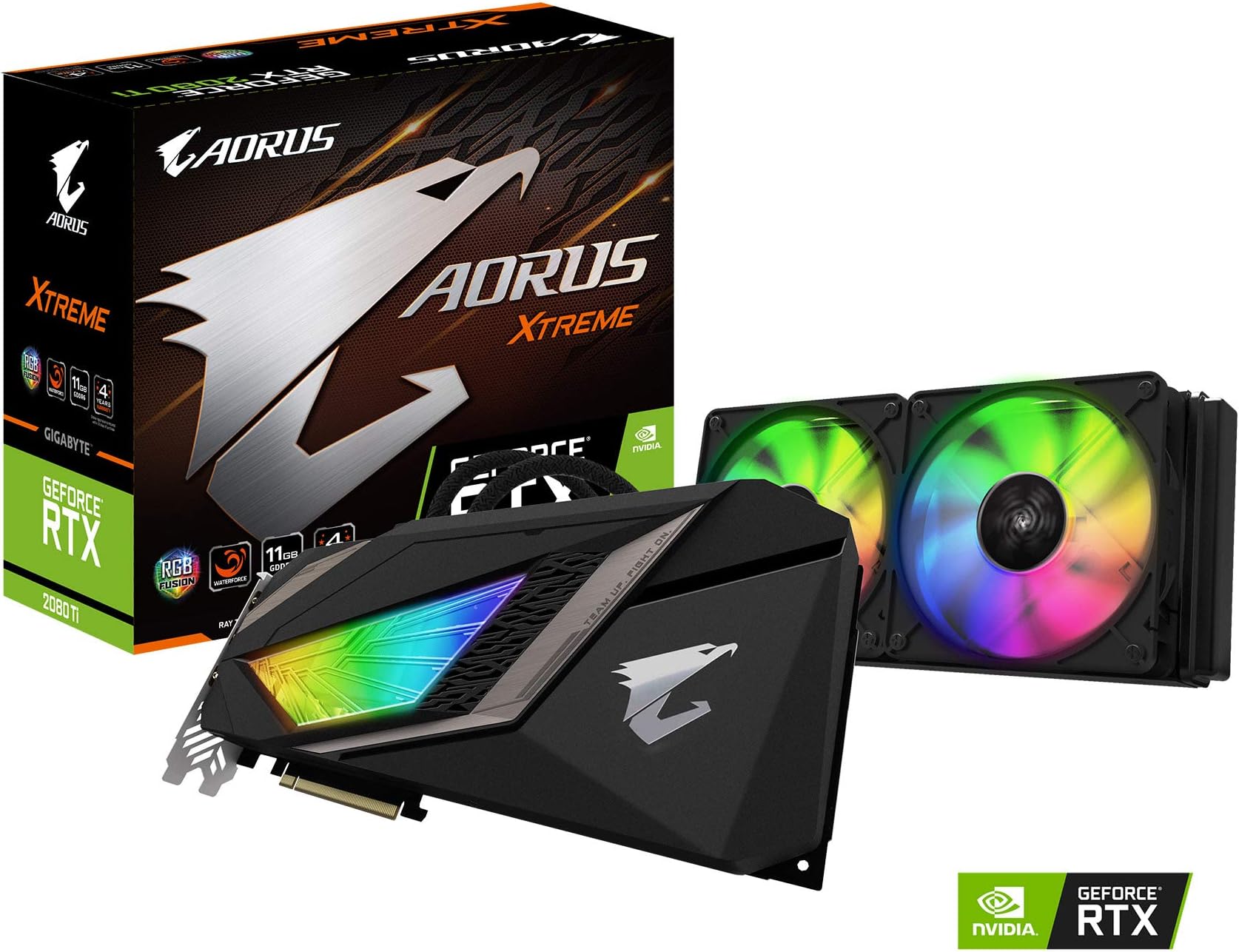 Amazon.com: GIGABYTE AORUS GeForce RTX 2080 Ti Xtreme WATERFORCE 11G ...