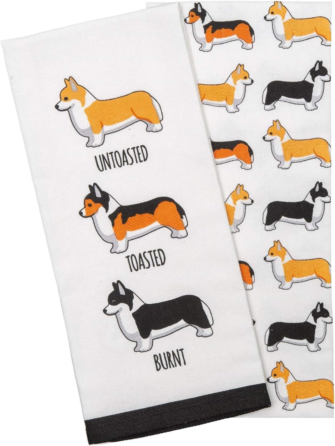 Amazon.com: ENVOGUE Set of 2 Dog Dishtowels (Toasted Corgi) : Home ...