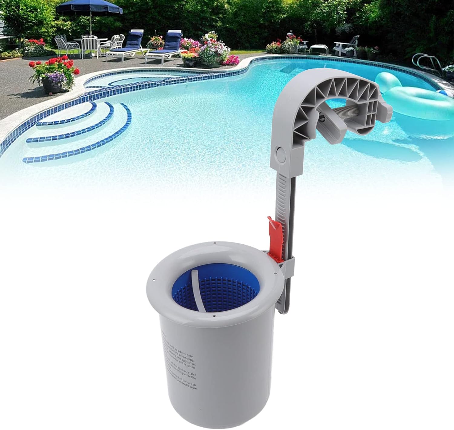 Amazon.com: Natudeco Wall Mounted Pool Surface Skimmer Automatic ...