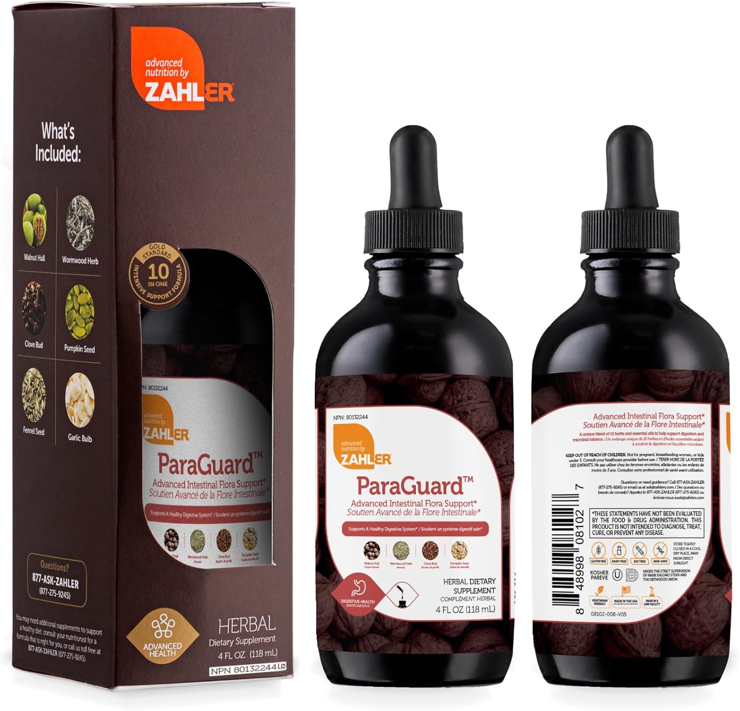 Zahler ParaGuard – Parasite Cleanse for Humans | 10-in-1 Herbal Formula ...