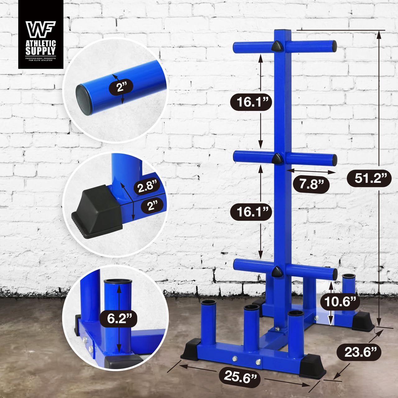 Snapklik.com : Olympic Weight Plate Rack For Bumper Plate Storage, w ...