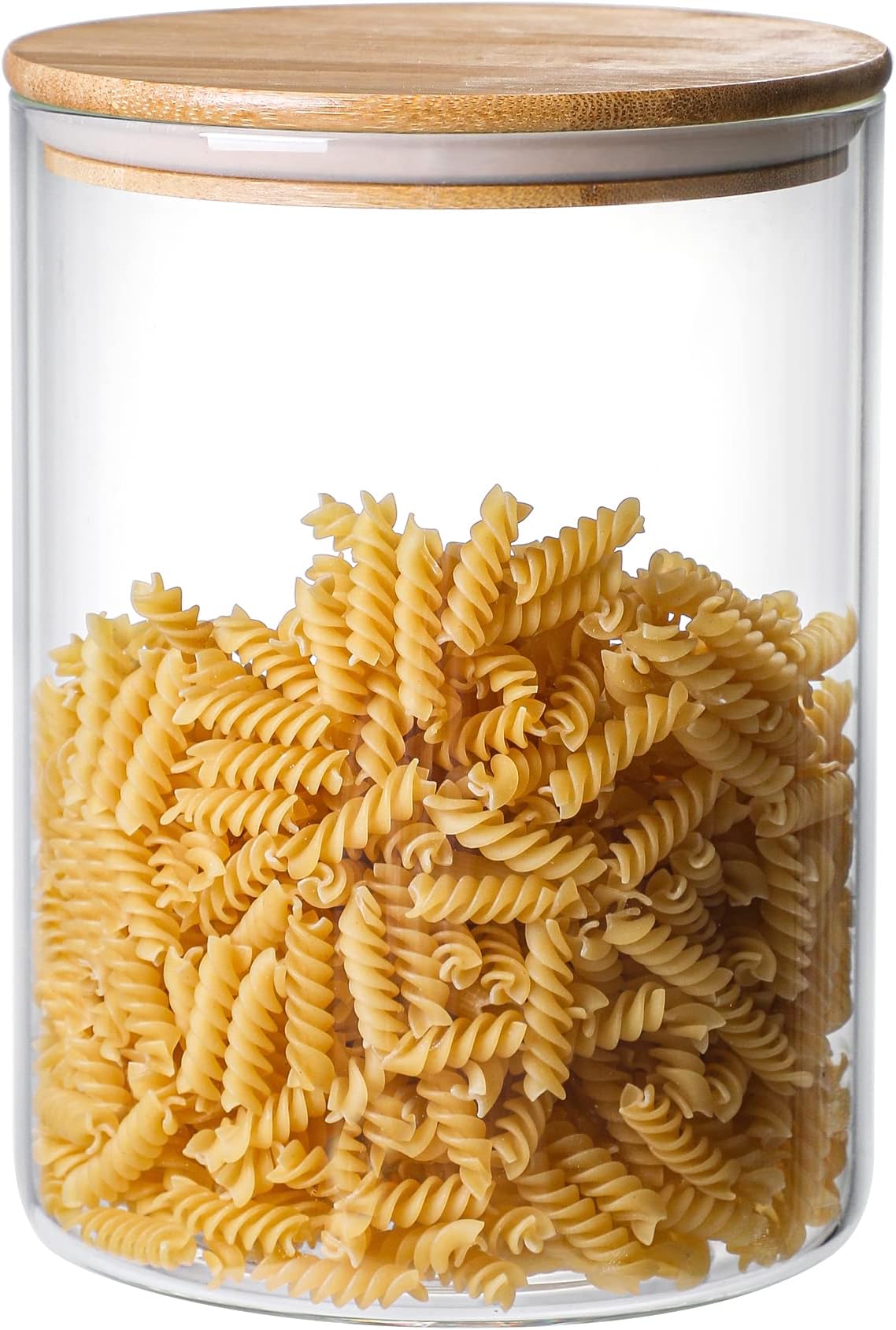 Amazon.com: CZFWin Glass Flour Container with Airtight Bamboo Lid ...