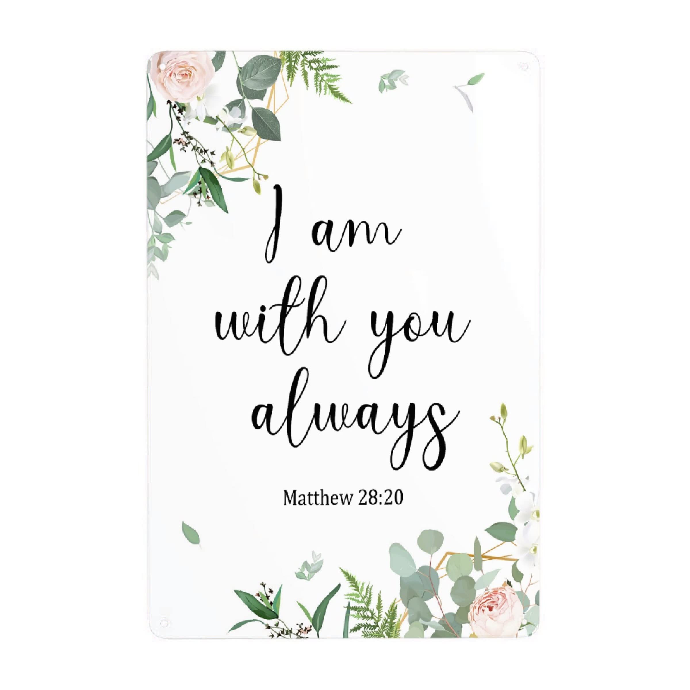 Amazon.com: FUNBIRD Bible Verses Wall Decor - Christian Metal Tin Sign ...