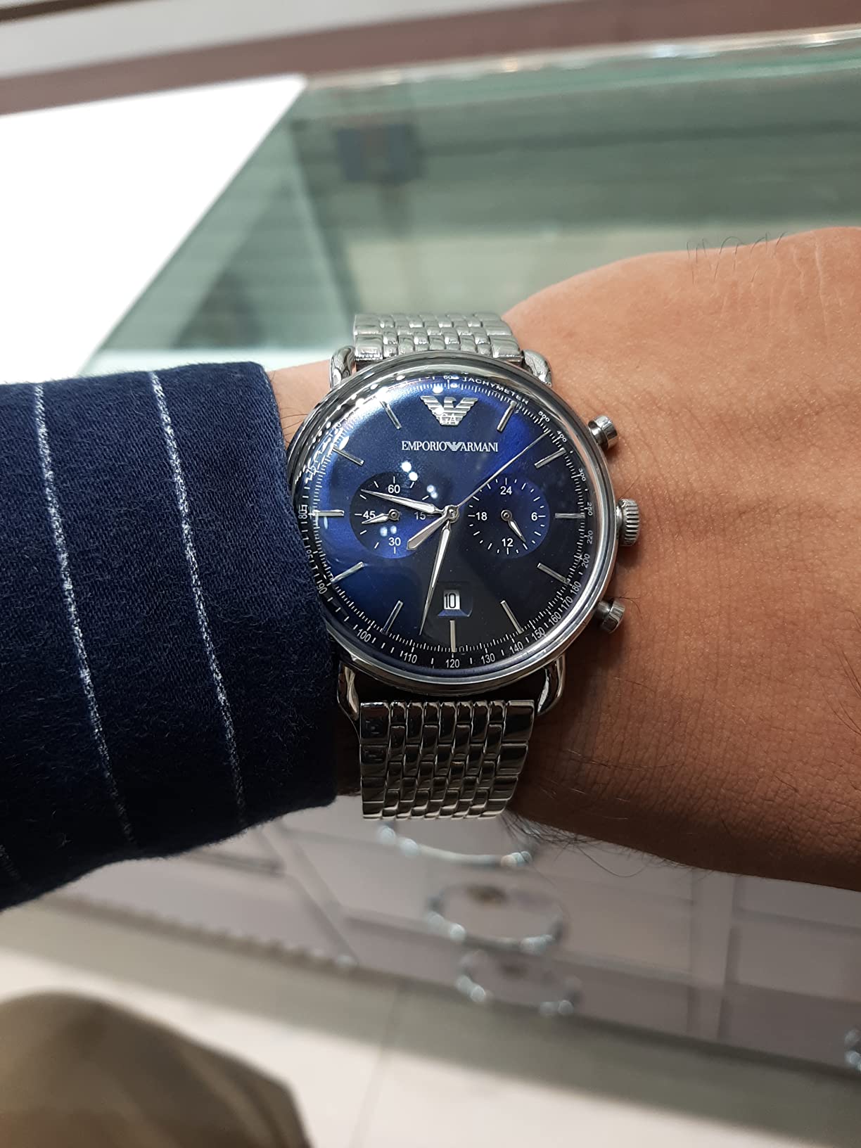 Emporio Armani Analog Blue Dial Men's Watch-AR11238 : Emporio Armani ...