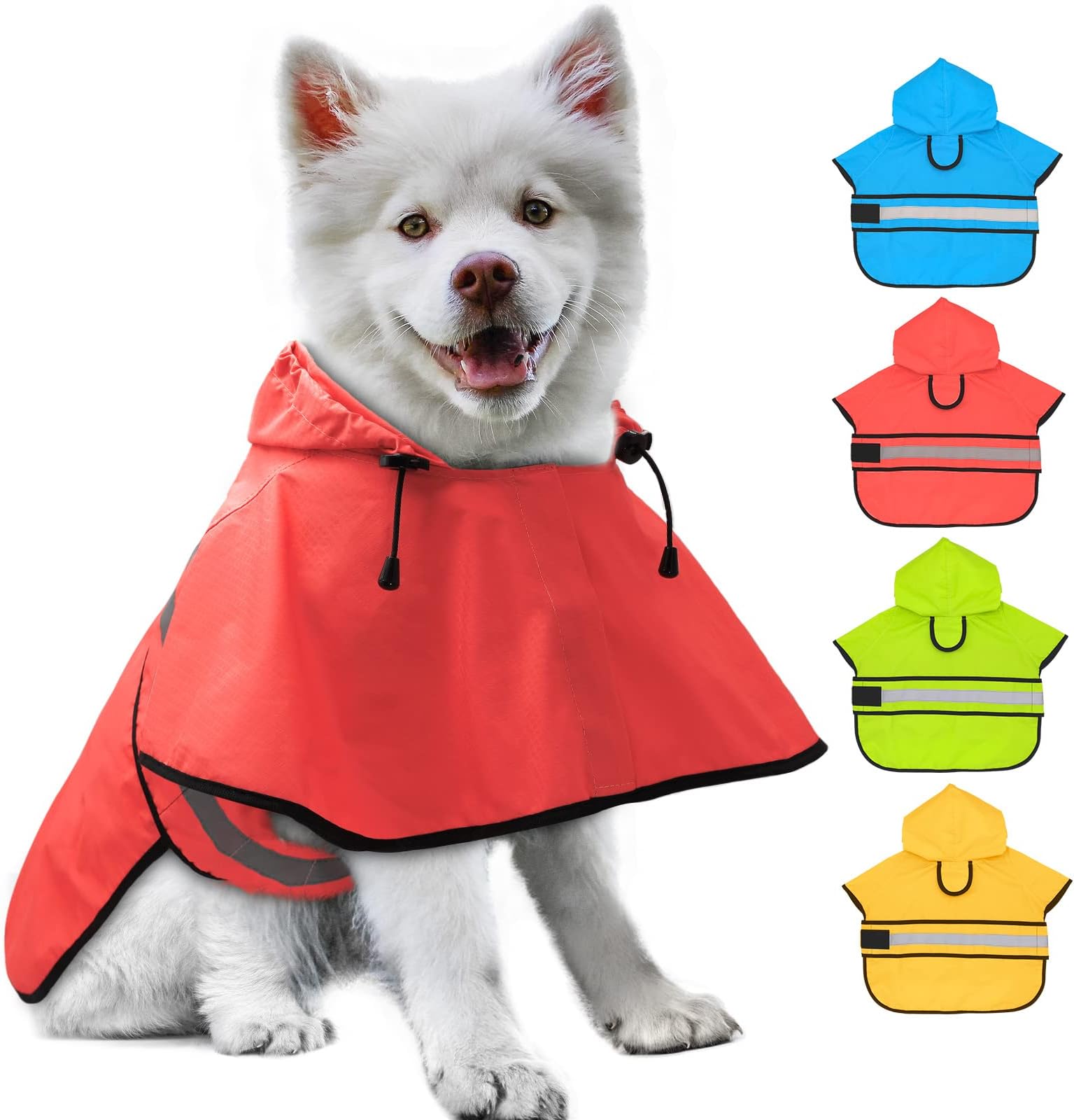 Amazon.com : JWPC Dog Raincoat Reflective Waterproof Lightweight ...