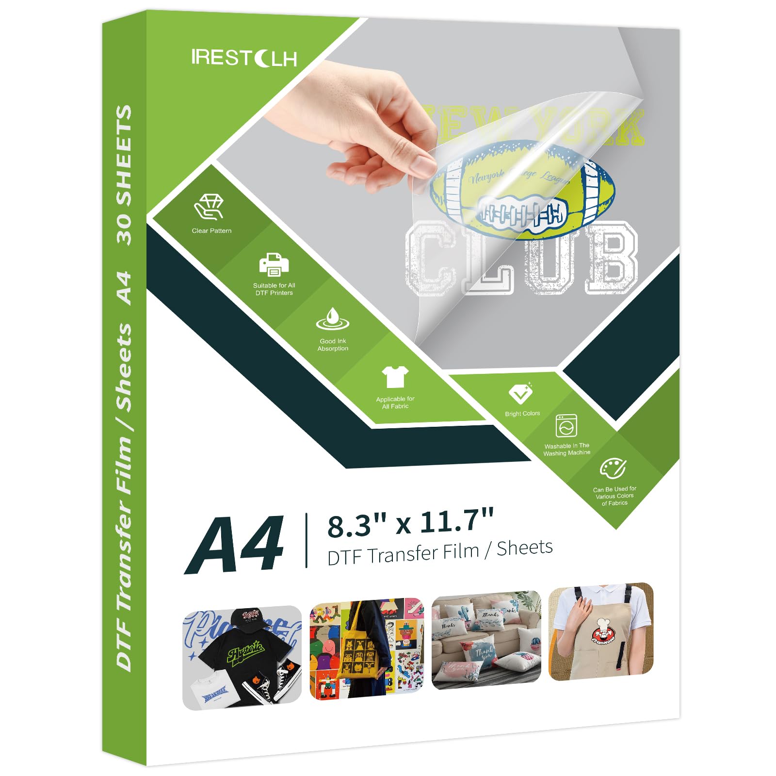 Amazon.com : 30 Sheets Double-DTF Transfer Film - A4（8.3"×11.7"）-Sided ...