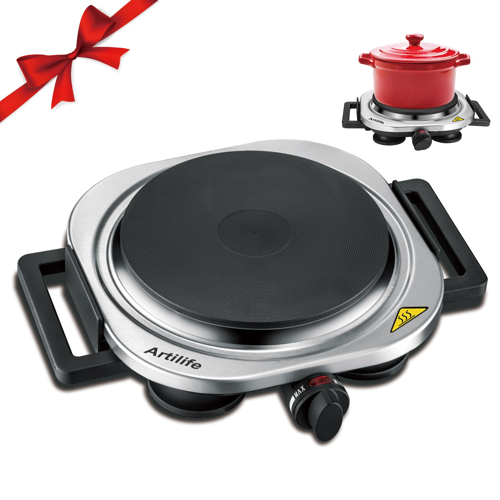 Amazon.com: Artilife Mini Hot Plate Small Hot Plate,Small Hot Plate ...