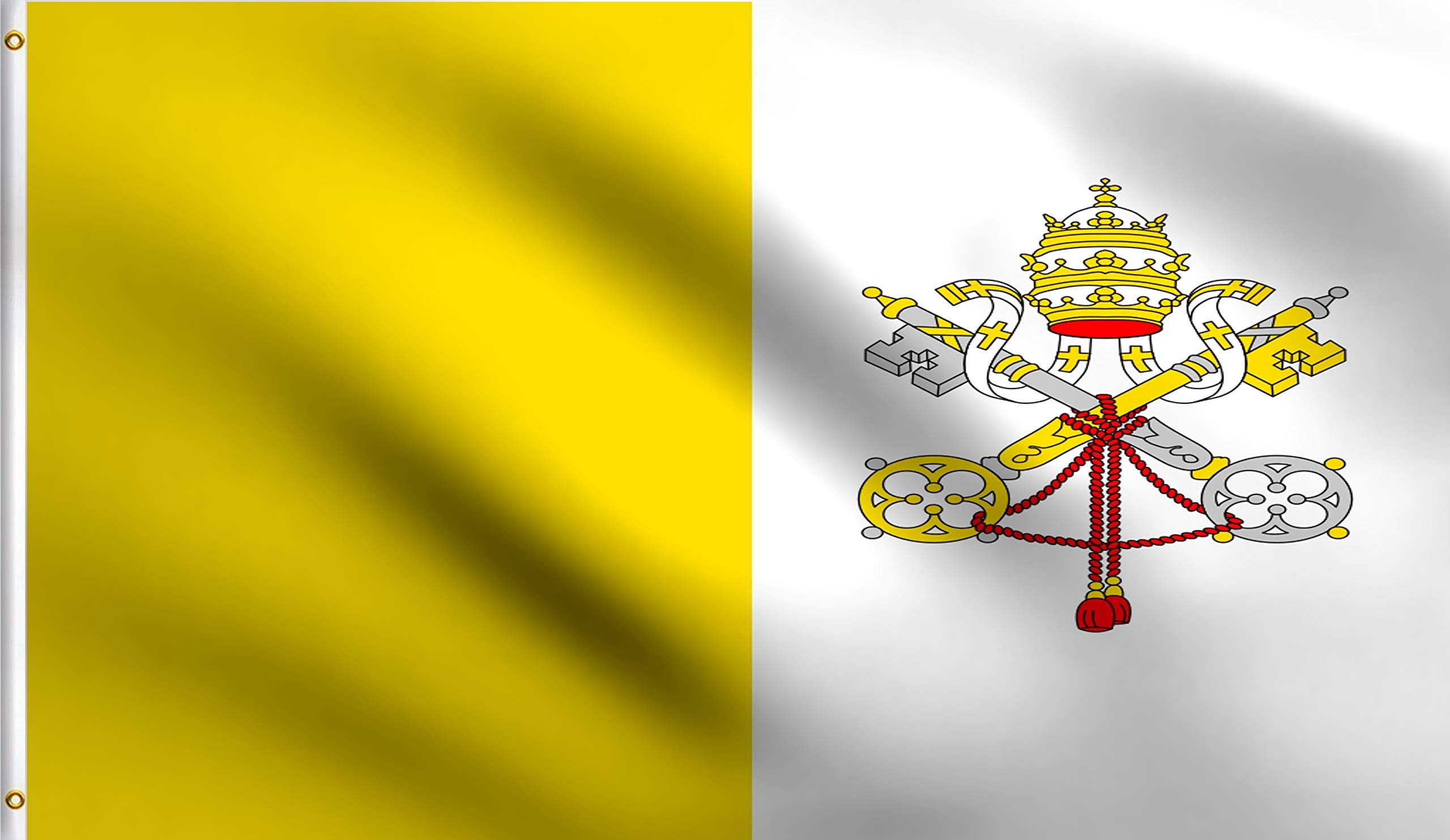 Amazon.com : DANF Vatican Flag 3ftx5ft State of Vatican City National ...