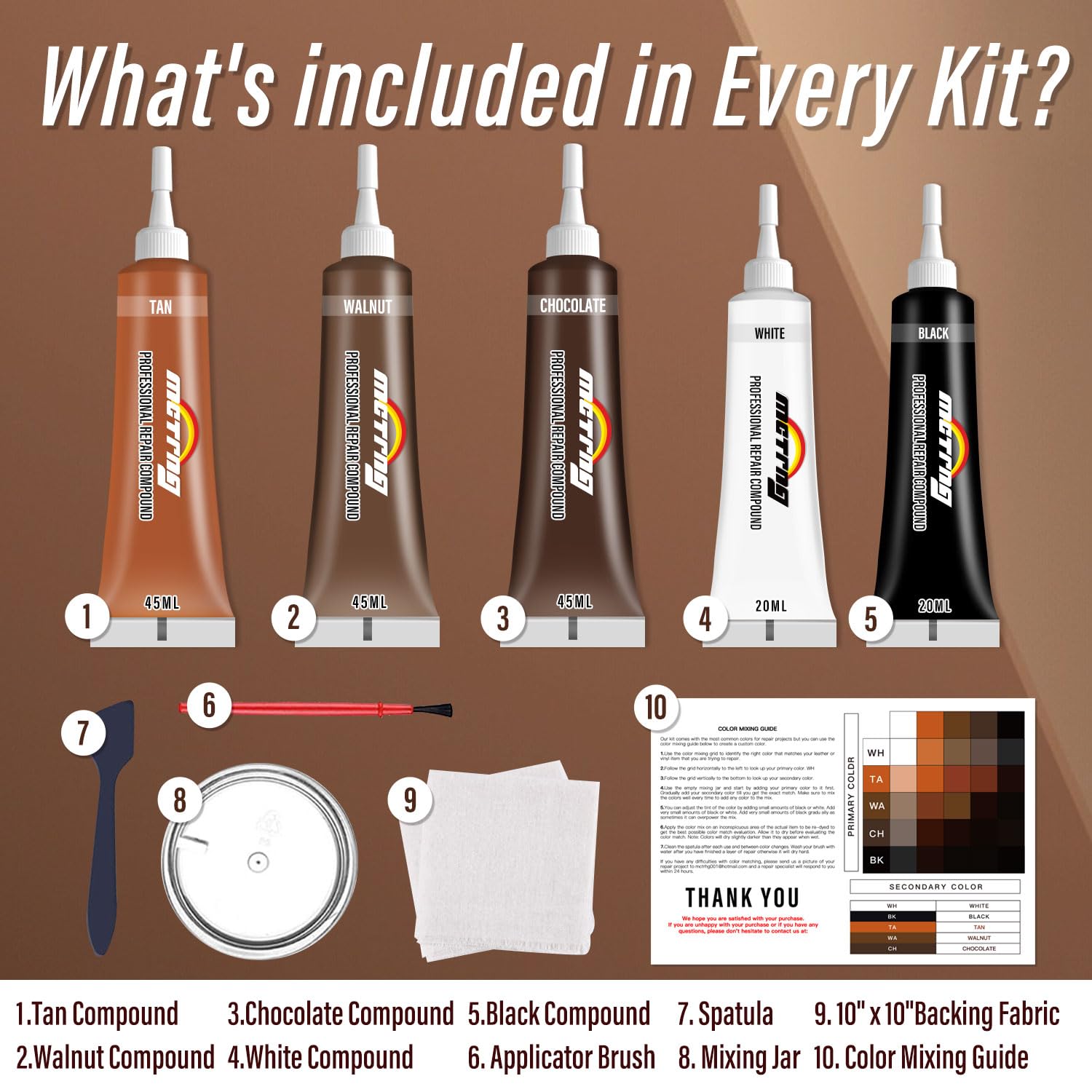 Snapklik.com : Brown Leather Repair Kit For Furniture, Faux Leather ...