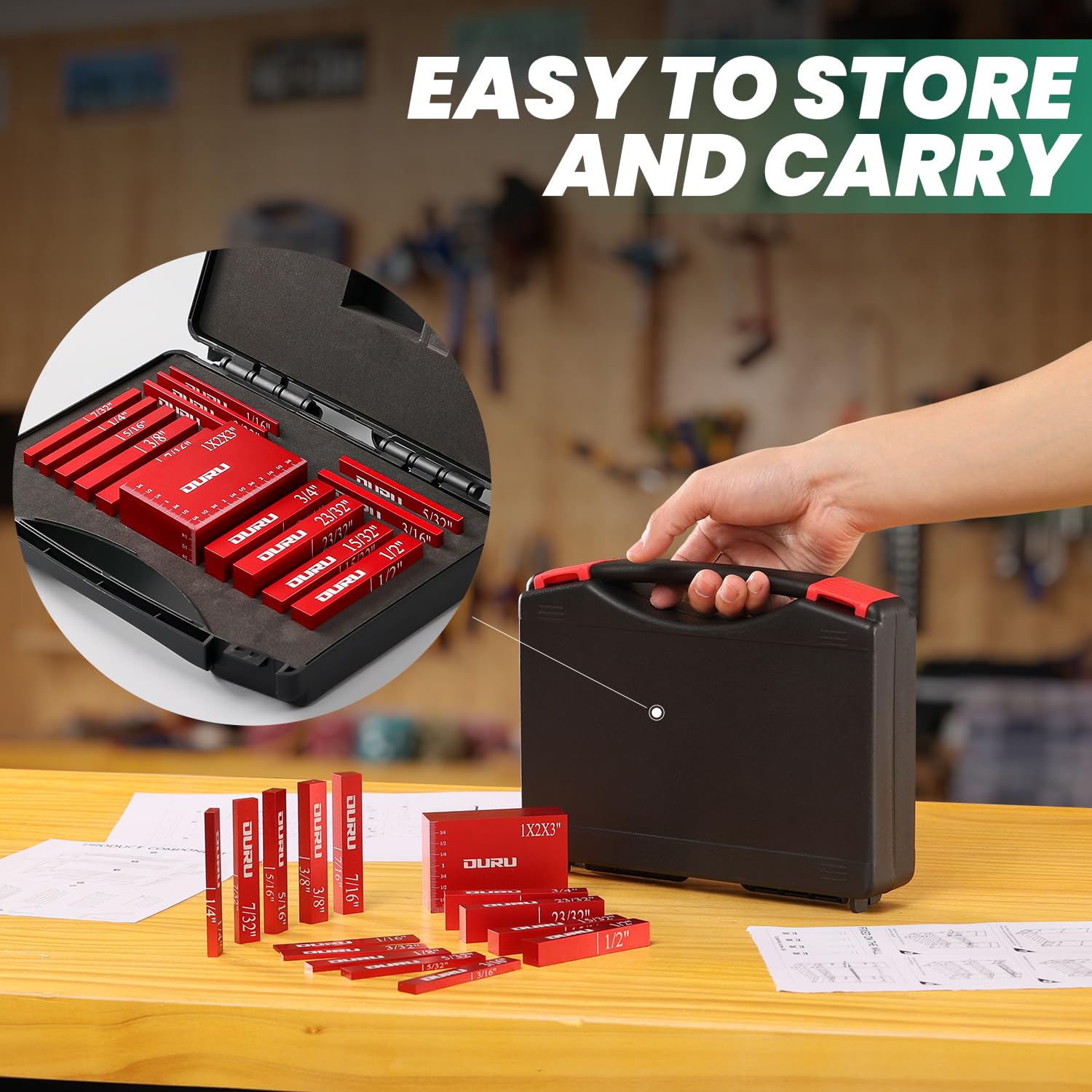 Snapklik.com : Setup Blocks Woodworking 15PCS Precision Aluminum Set Up ...