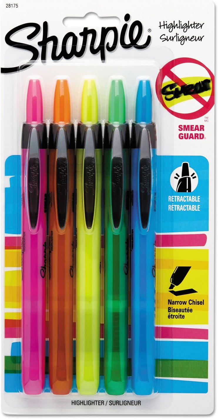 Amazon.com : SHARPIE Accent Pen-Style Retractable Highlighter ...