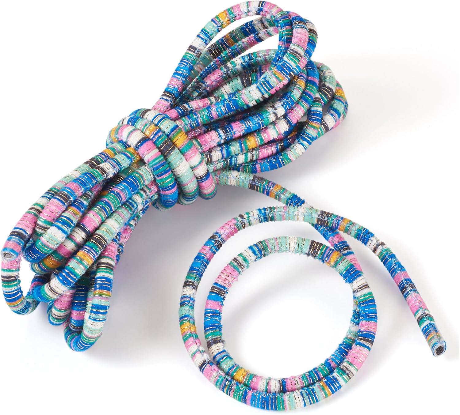 Beadthoven 5.47 Yards Ethnic Style Cloth Cords, Bohemian Round Braided ...