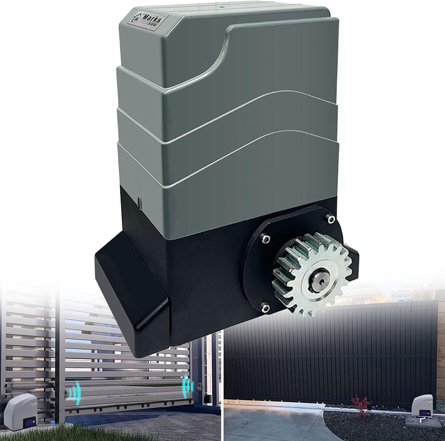 MAYKEA Electric Sliding Gate Opener Kit, for Heavy Duty Electric Gate ...