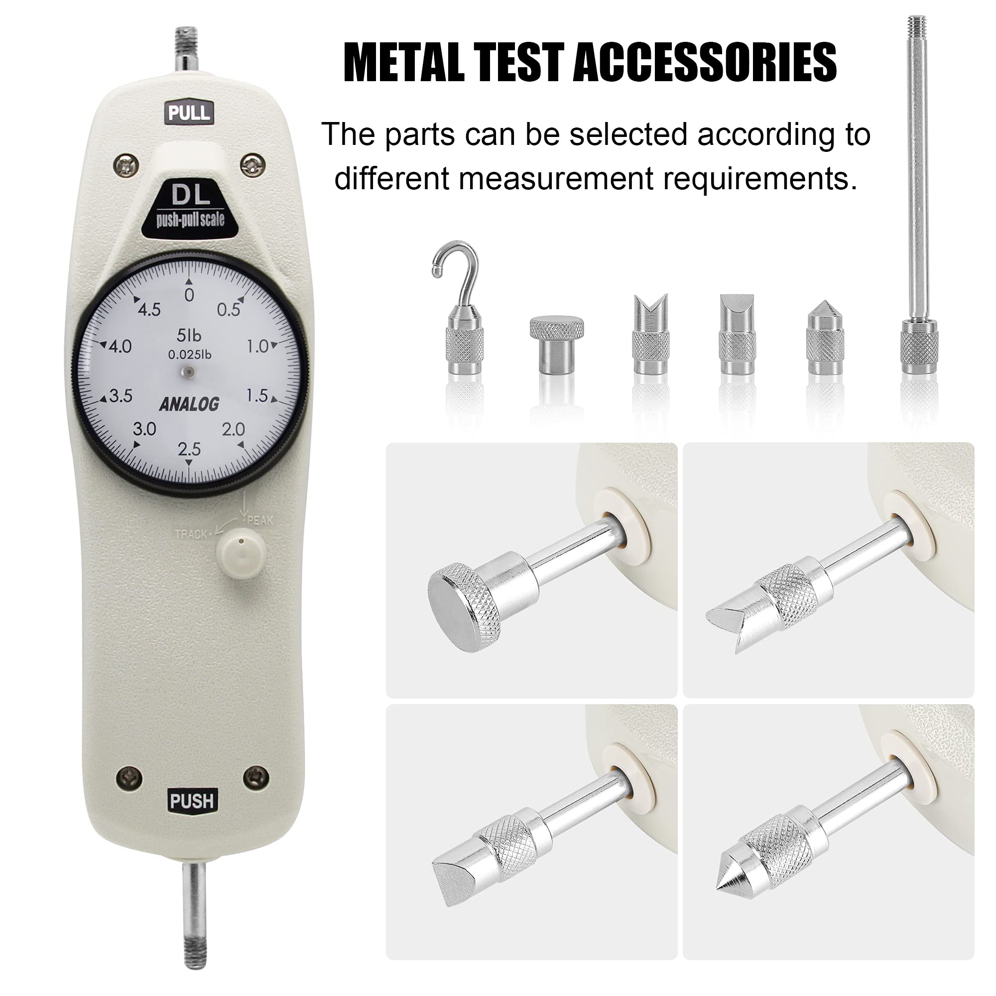 Snapklik.com : BAOSHISHAN 5lb Push Pull Force Gauge Force Tester Meter