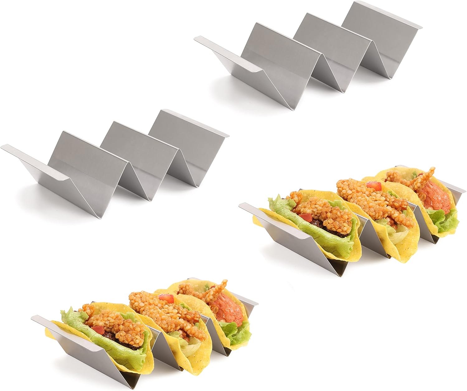 Amazon.com: Taco Holders Set of 4 No Spill Easy To Use & Clean Taco ...