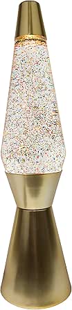 fisura. - Gold Glitter Lava Lamp, Gold Base, Clear Liquid and Glitter ...