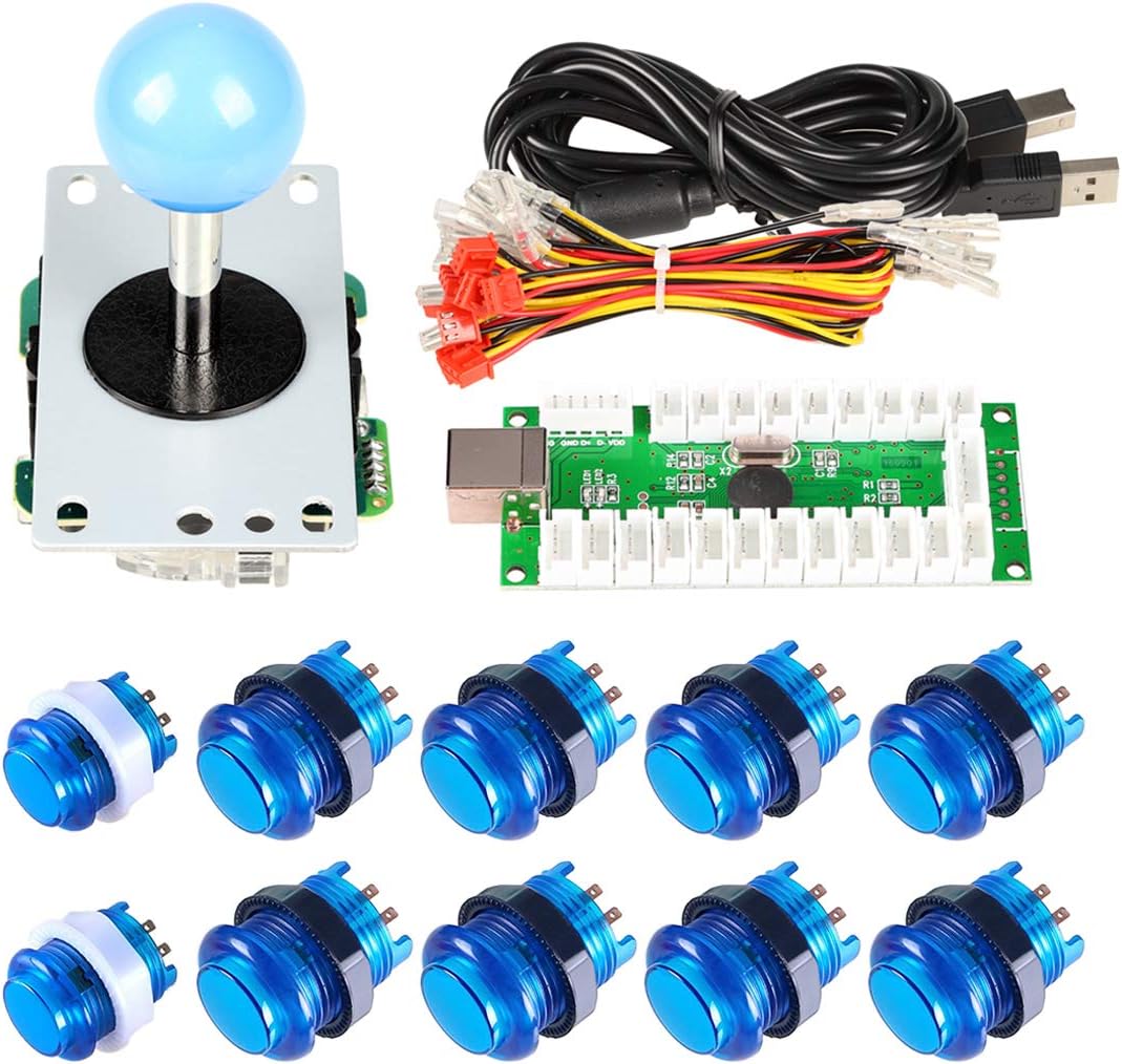 Amazon.com: EG STARTS Arcade DIY Kits Parts USB Encoder to PC Games 5Pin Joystick + 10x LED ...