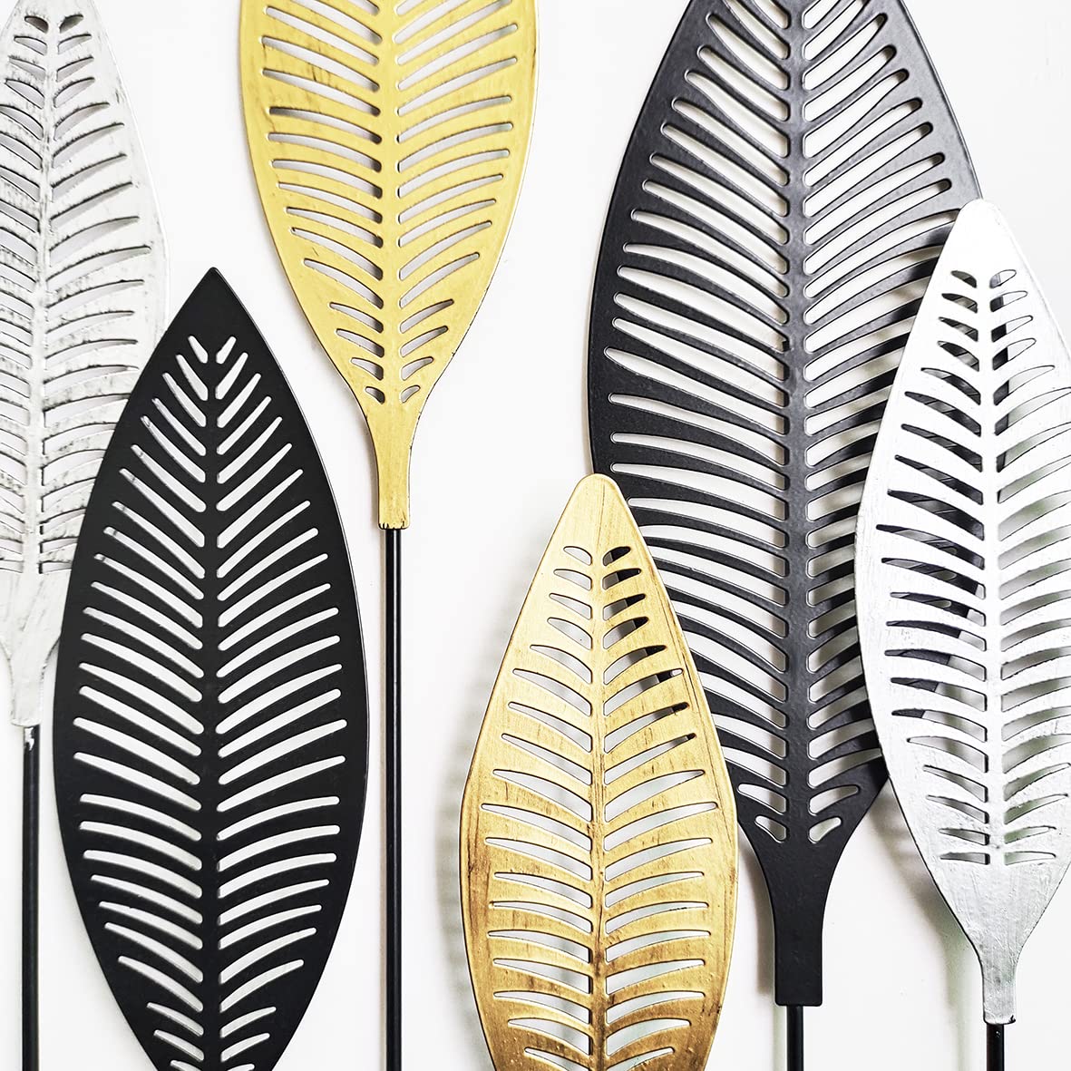 Acopelo Metal Wall Decor, Metal Wall Leaf Sculpture, Tree Leaves Metal ...