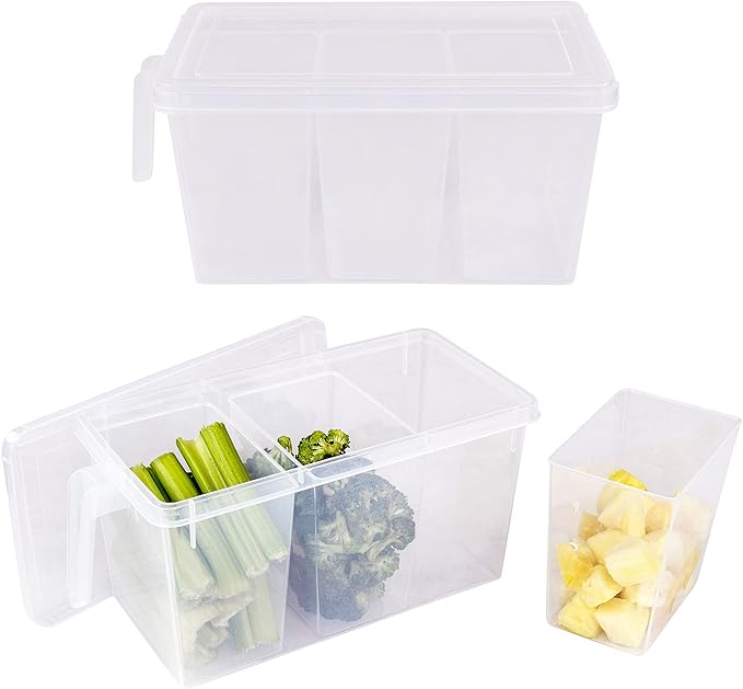 Amazon.com: 7Penn Divided Food Storage Containers 2pk - 2gal Air Tight ...