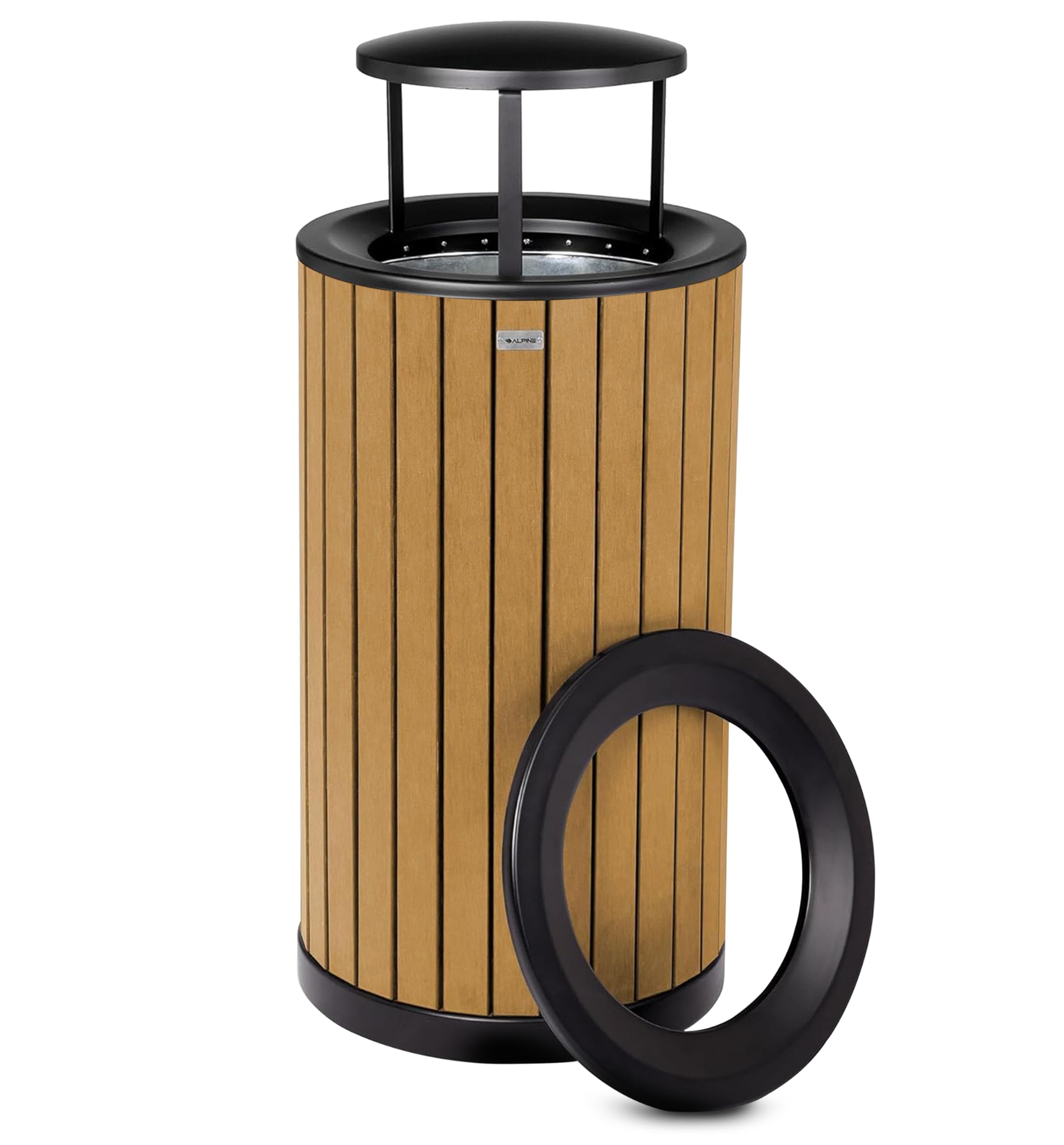 Outdoor Trash Can With Wheels 62 Gallon Outdoor Trash Can, Dual Garbage ...
