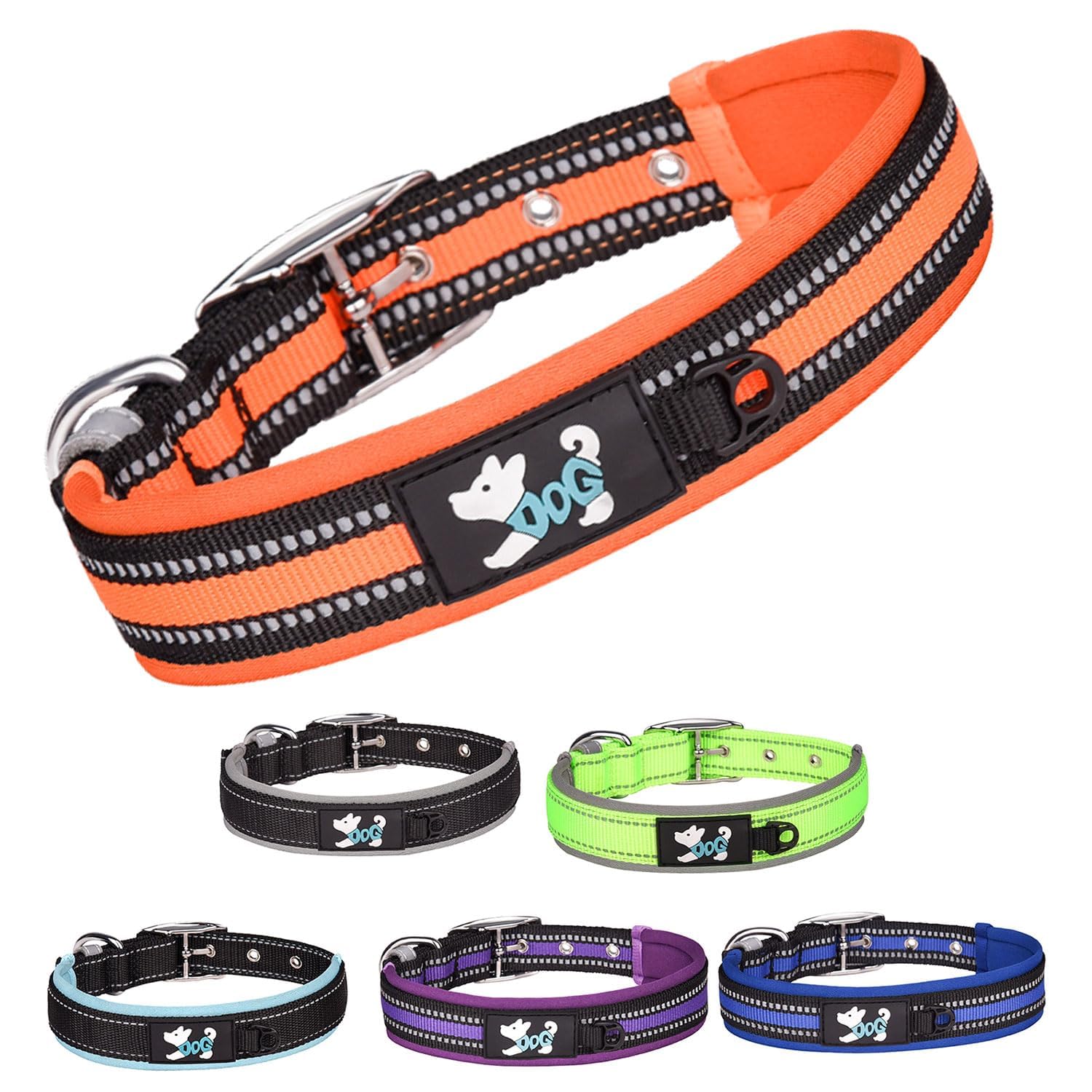 Dog Collar Reflective Adjustable Puppy Collar, Comfort Dog Collars ...