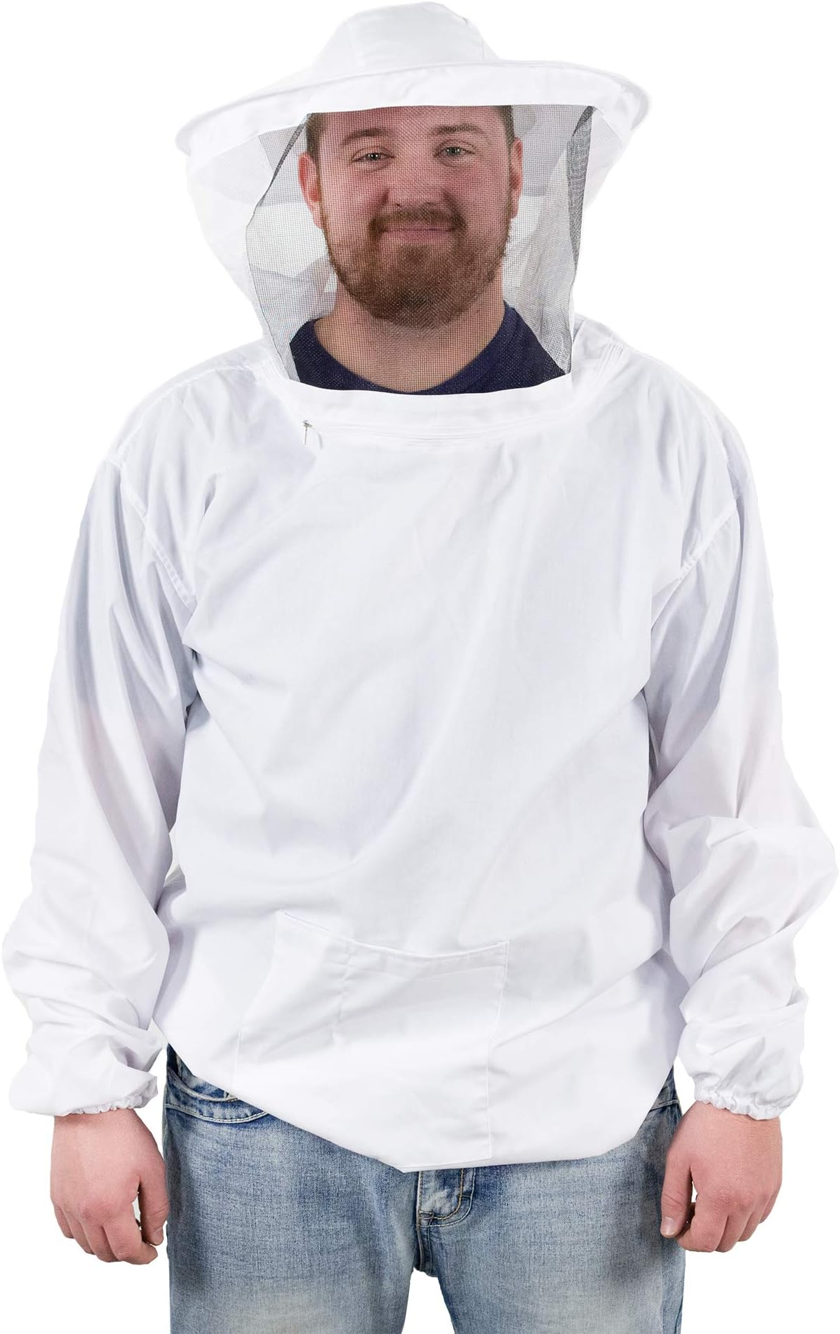 Amazon.com : VIVO Professional White XXL Beekeeping Suit, Jacket, Pull ...