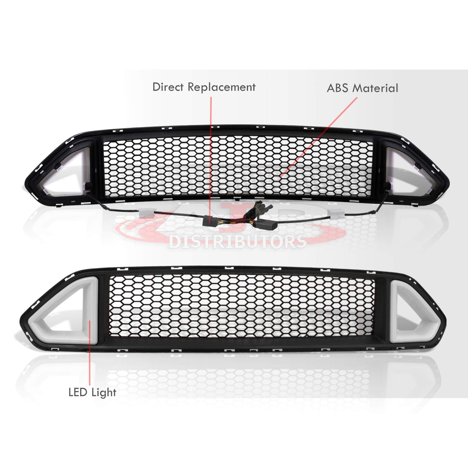 Buy AJP Distributors Front Upper Hood Bumper Honeycomb Mesh Grille w ...