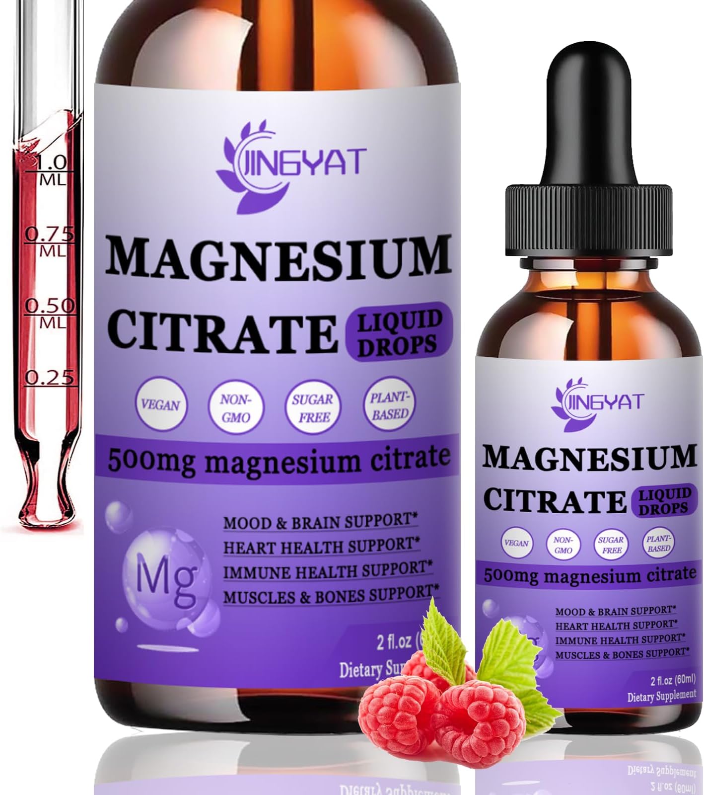 Amazon.com: Premium Magnesium Citrate Liquid Drops - Natural Raspberry ...