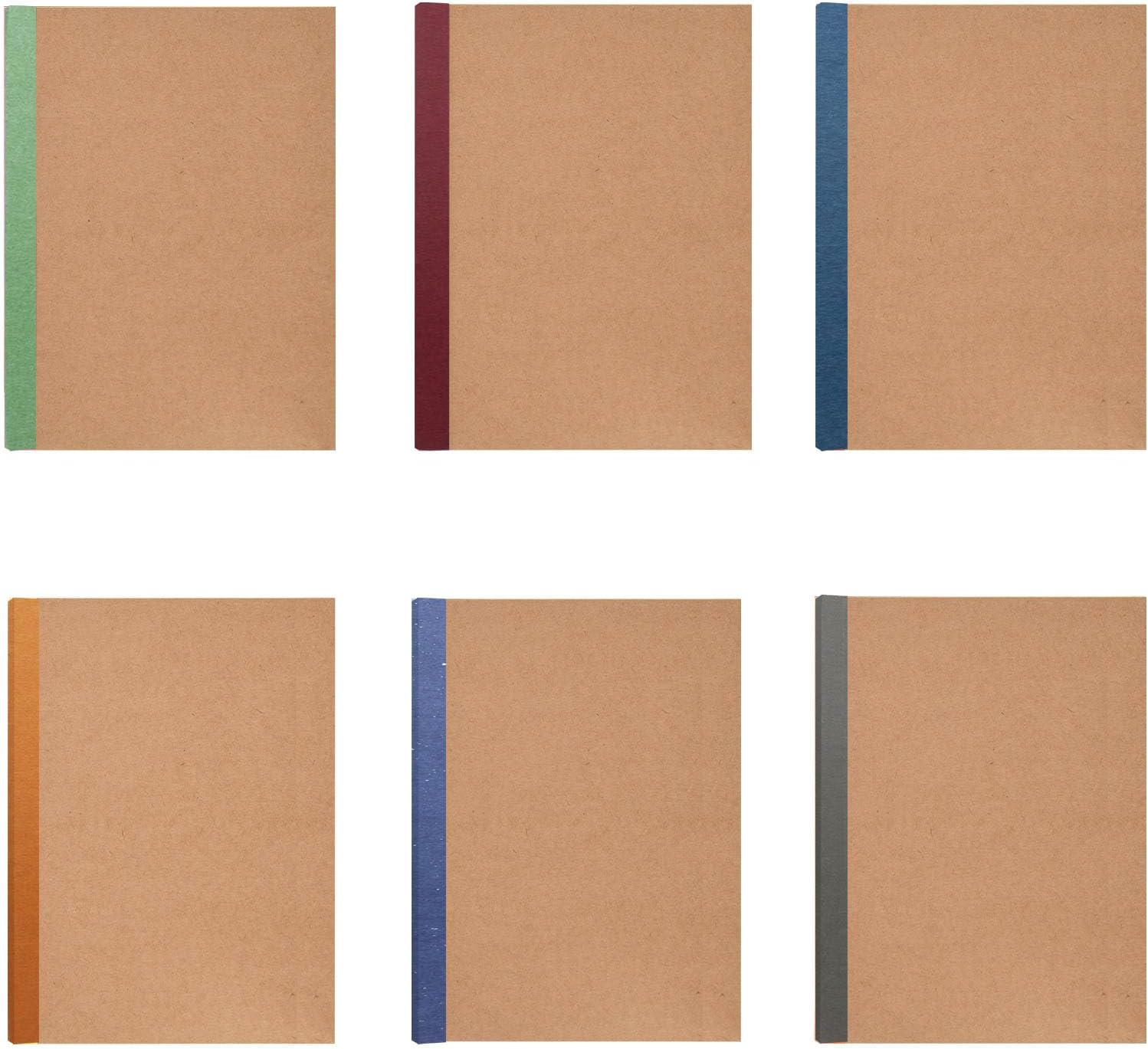 A5 Blank Notebook - 14.8x21cm Hard Kraft Cover Sketch Book with Elastic ...