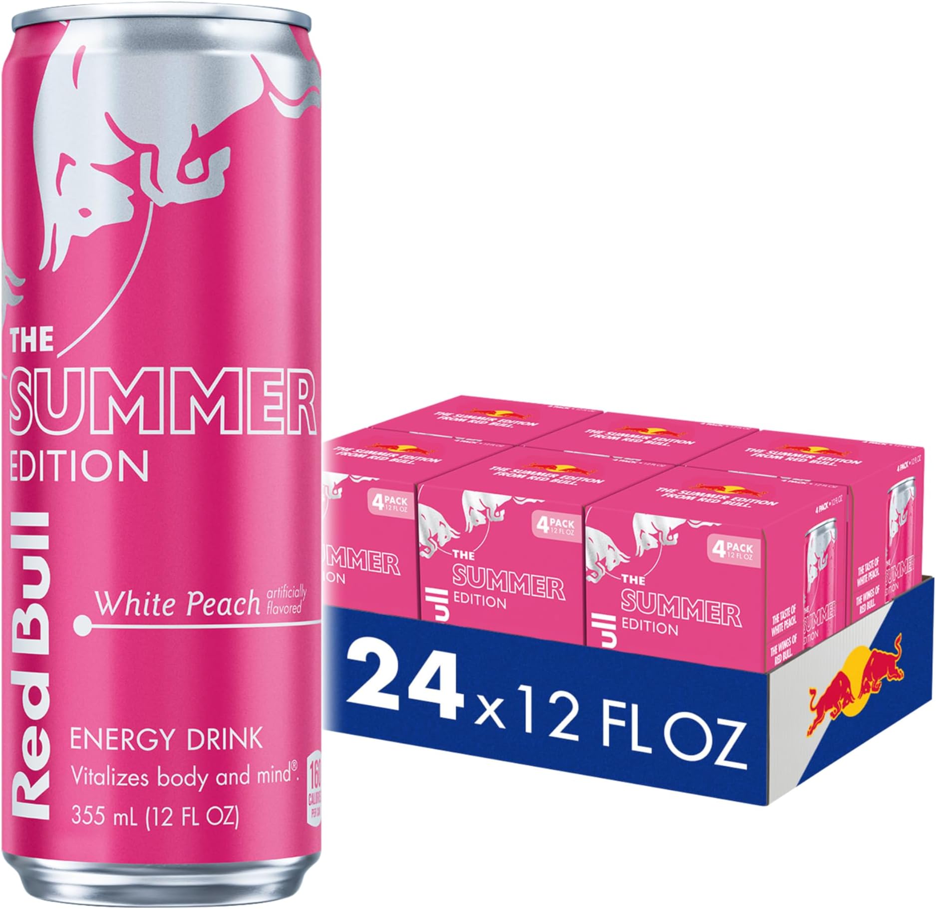 Amazon.com: Red Bull Summer Edition Energy Drink, White Peach, 12 fl ...