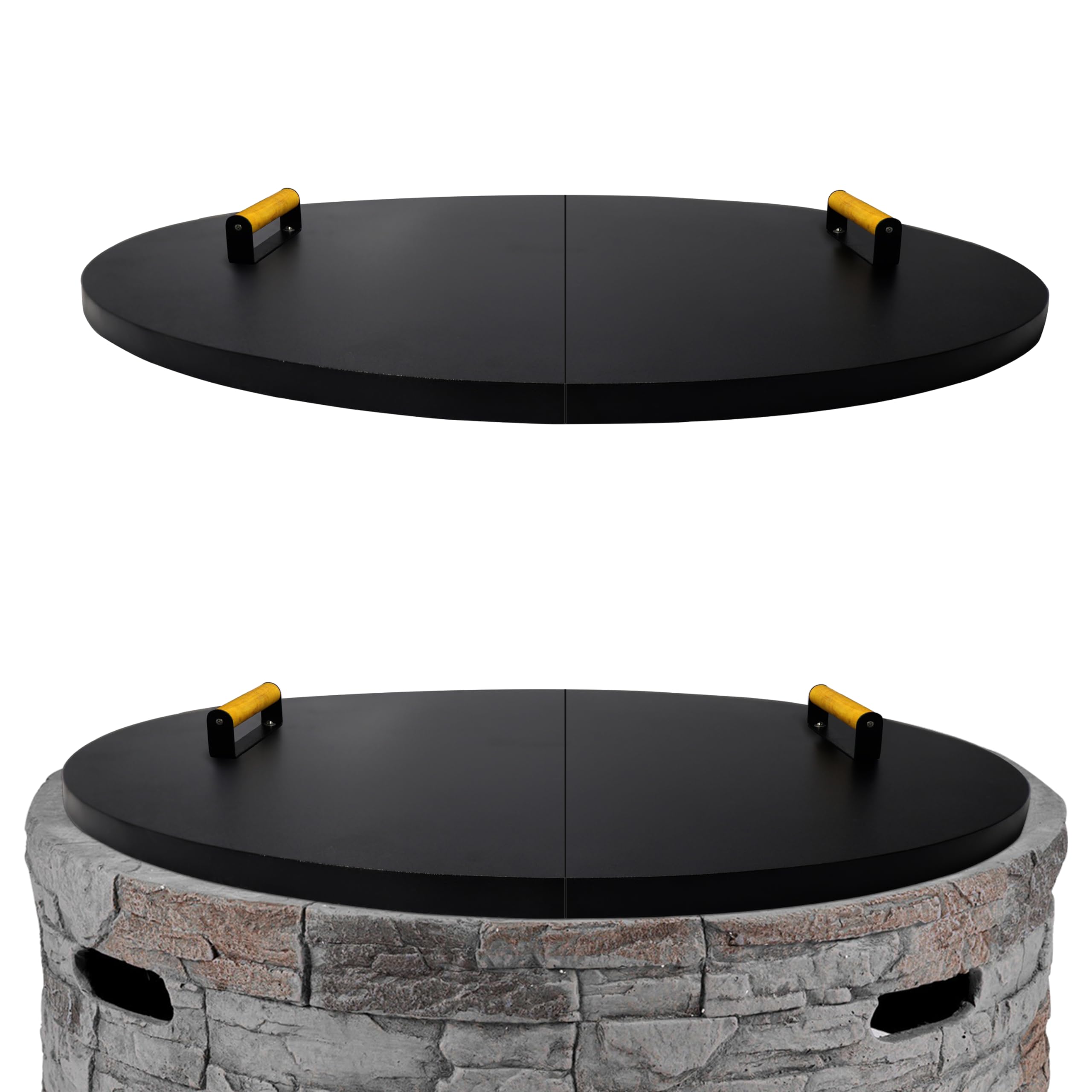 Amazon.com: Simond Store Fire Pit Lid 42" - 16 Gauge Carbon Steel Fire ...
