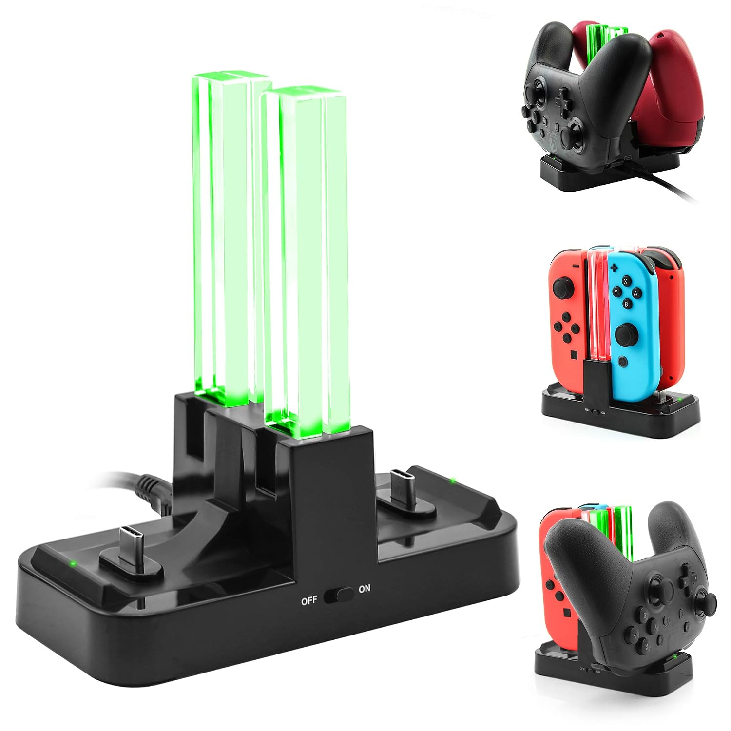 Amazon.com: KETAKY Controller Charger for Nintendo Switch, Charging ...