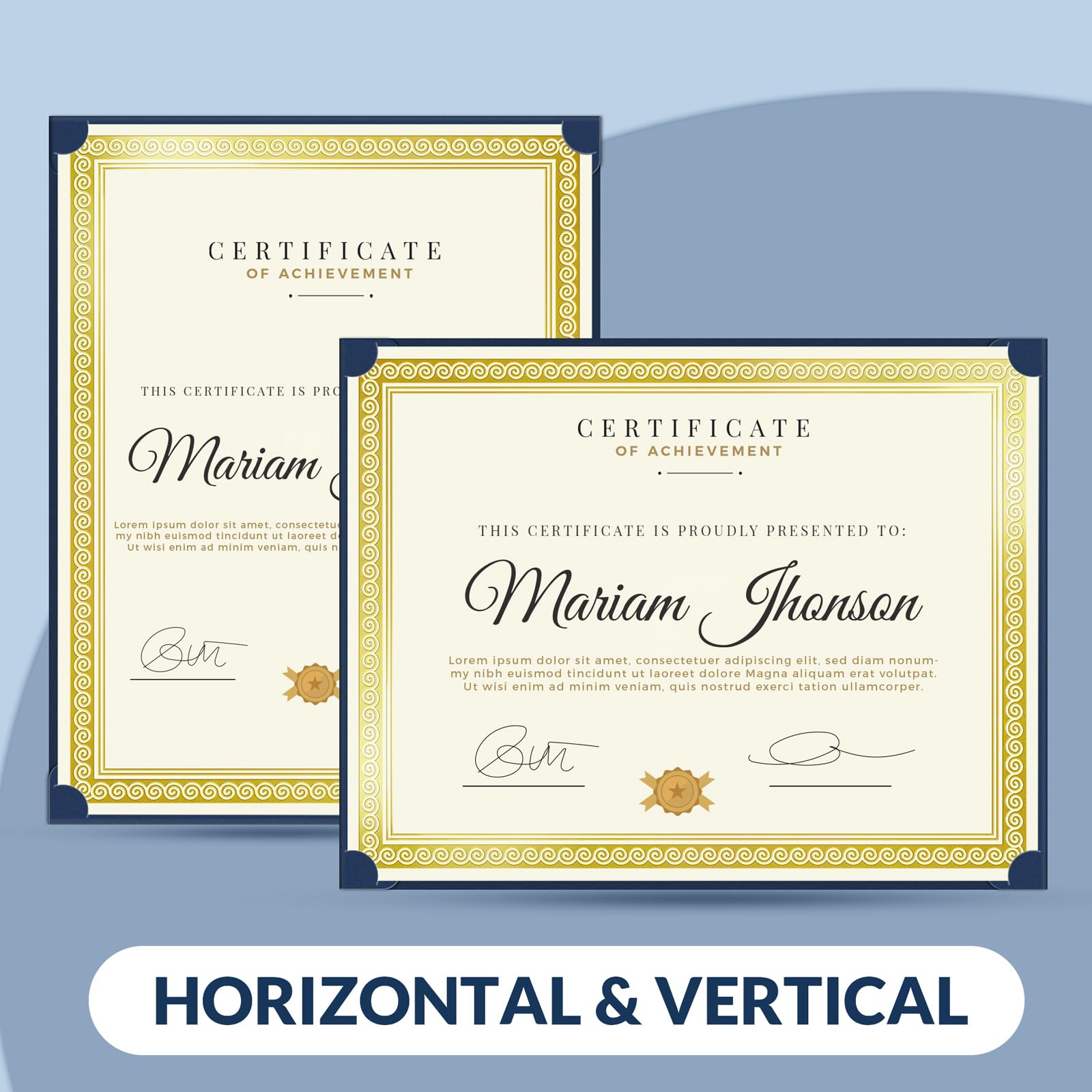 Snapklik.com : SUNEE Single Sided Certificate Holders, 15 Packs Blue ...